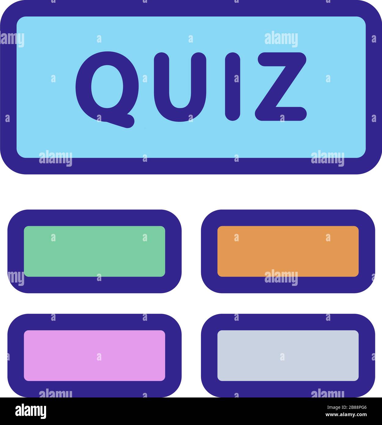 quiz game icon vector outline illustration Stock Vector Image & Art - Alamy