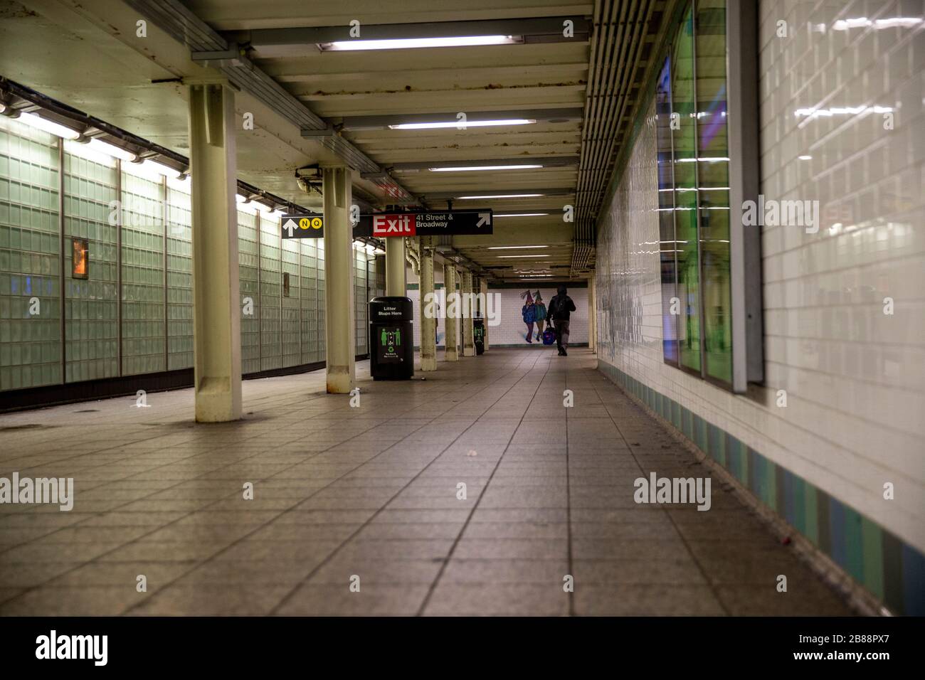 Times square subway stairs hi-res stock photography and images - Alamy