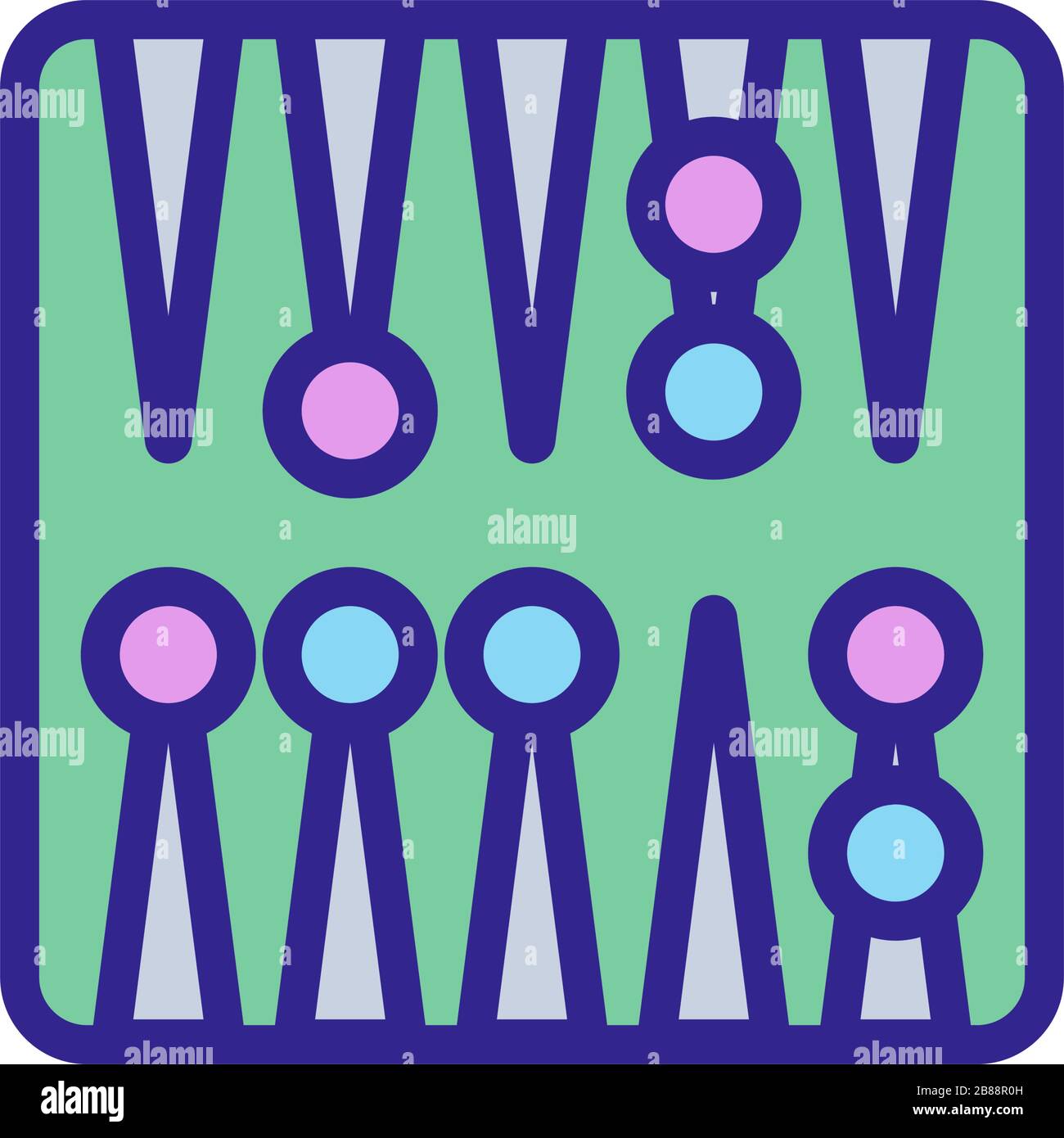 the game Board chips icon vector outline illustration Stock Vector ...