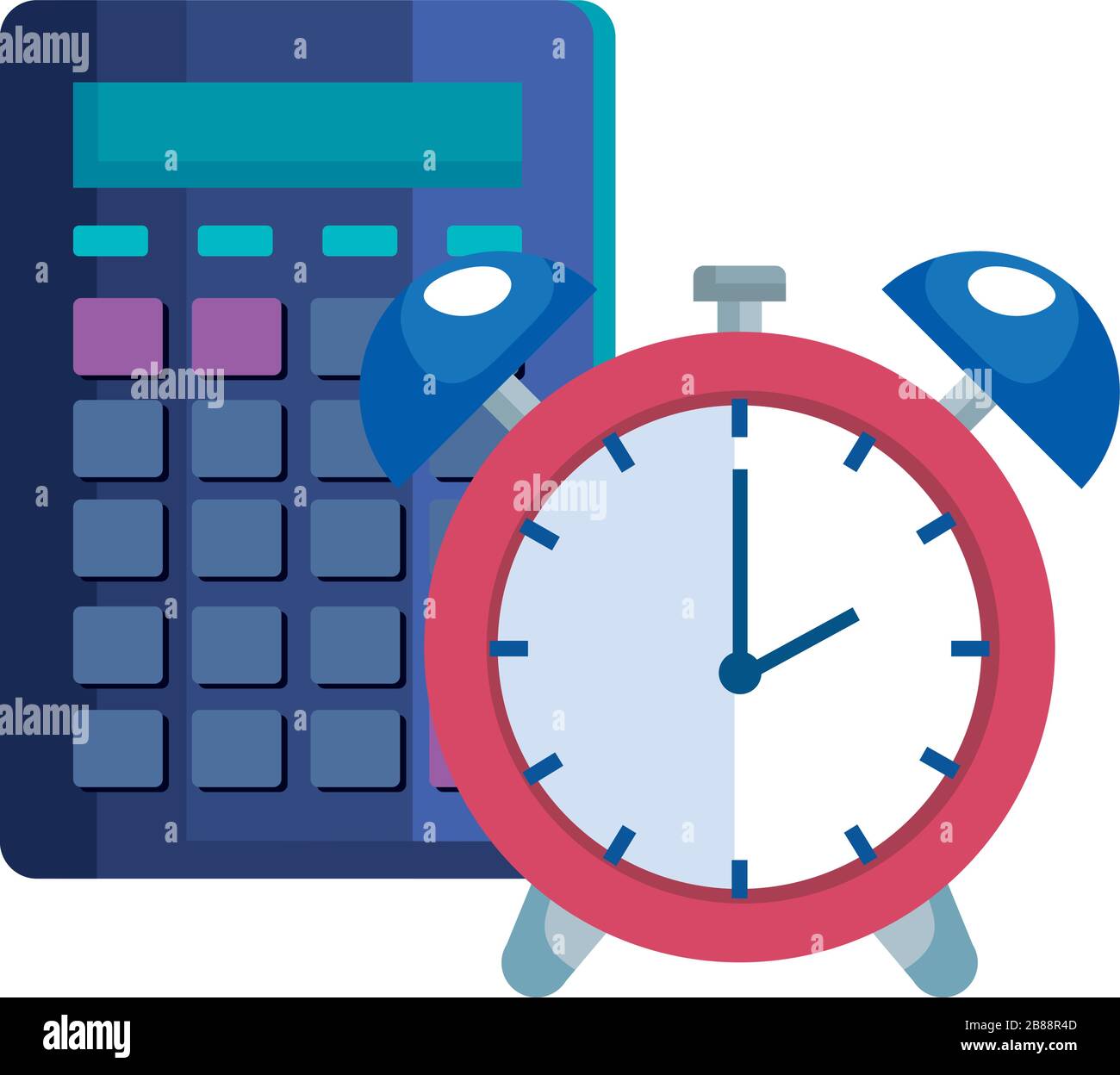 alarm clock time with calculator Stock Vector Image & Art - Alamy