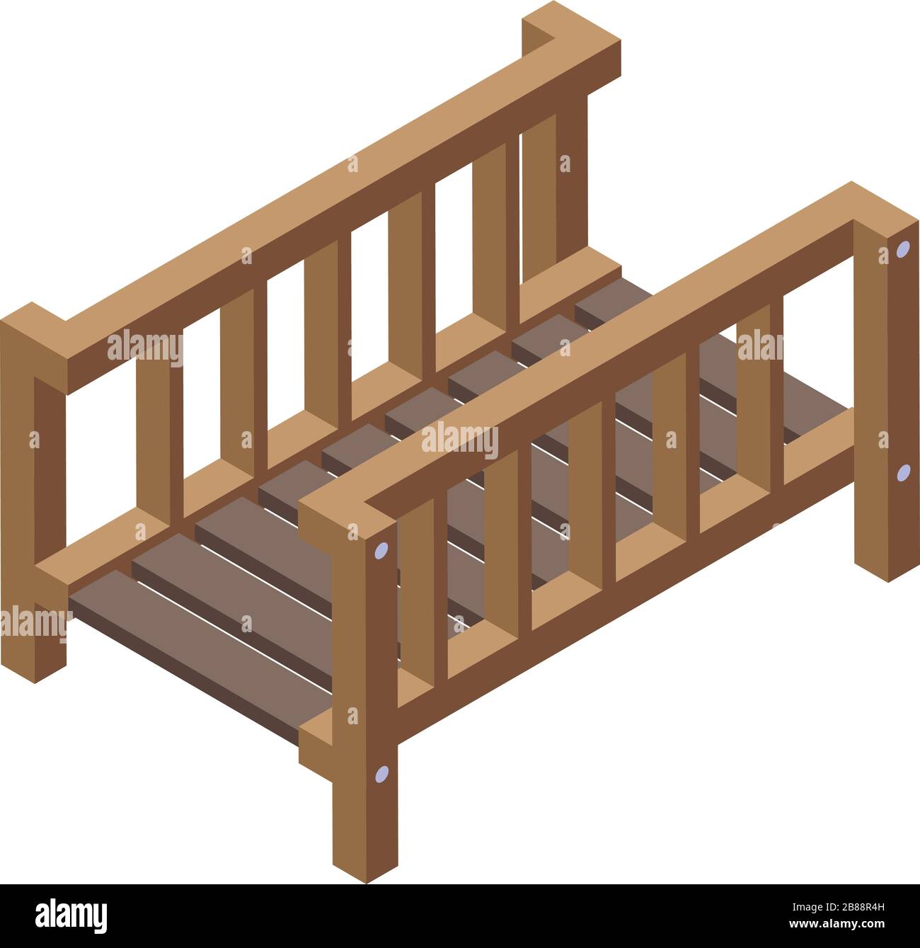 Wooden Suspension Bridge Cut Out Stock Images & Pictures - Alamy