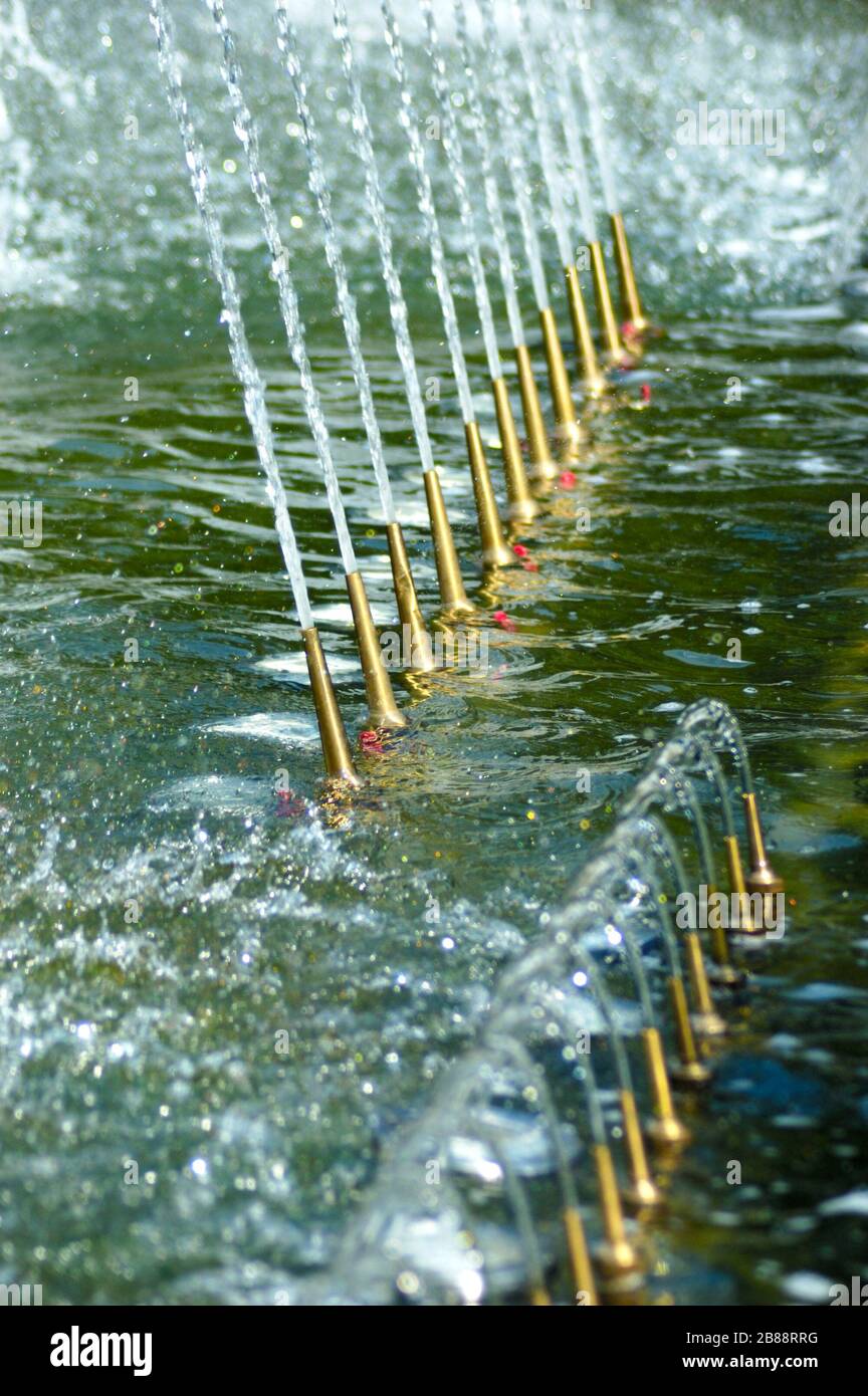 Splash of water in the fountain, nozzle water Stock Photo - Alamy