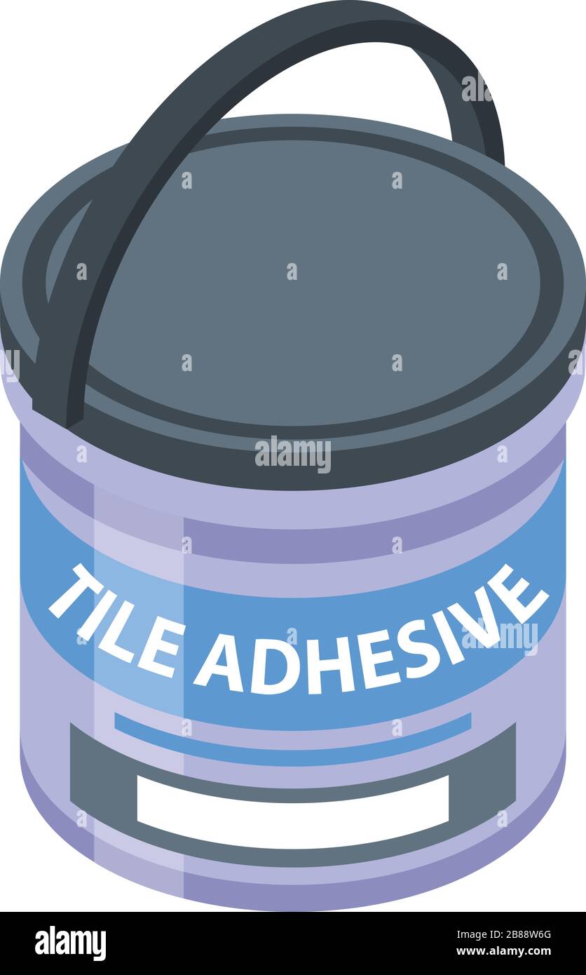 Bucket of adhesive icon, isometric style Stock Vector Image & Art - Alamy