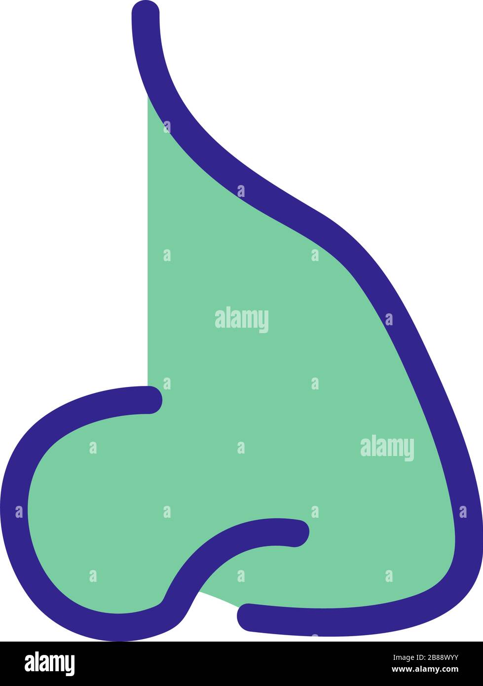 nose hunchback icon vector outline illustration Stock Vector Image ...