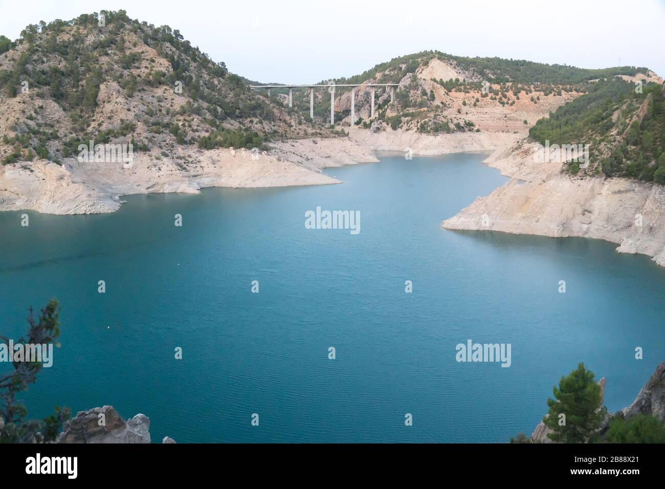 Contreras Reservoir, Spain - August 24, 2019 - view of the reservoir ...
