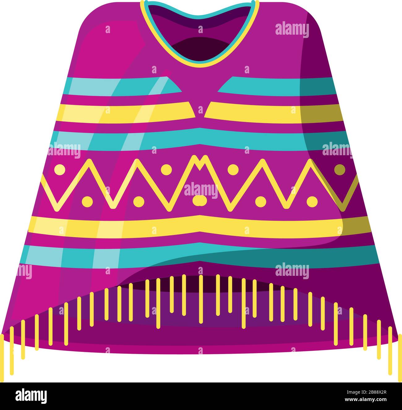 Mexican Poncho Pattern Vector