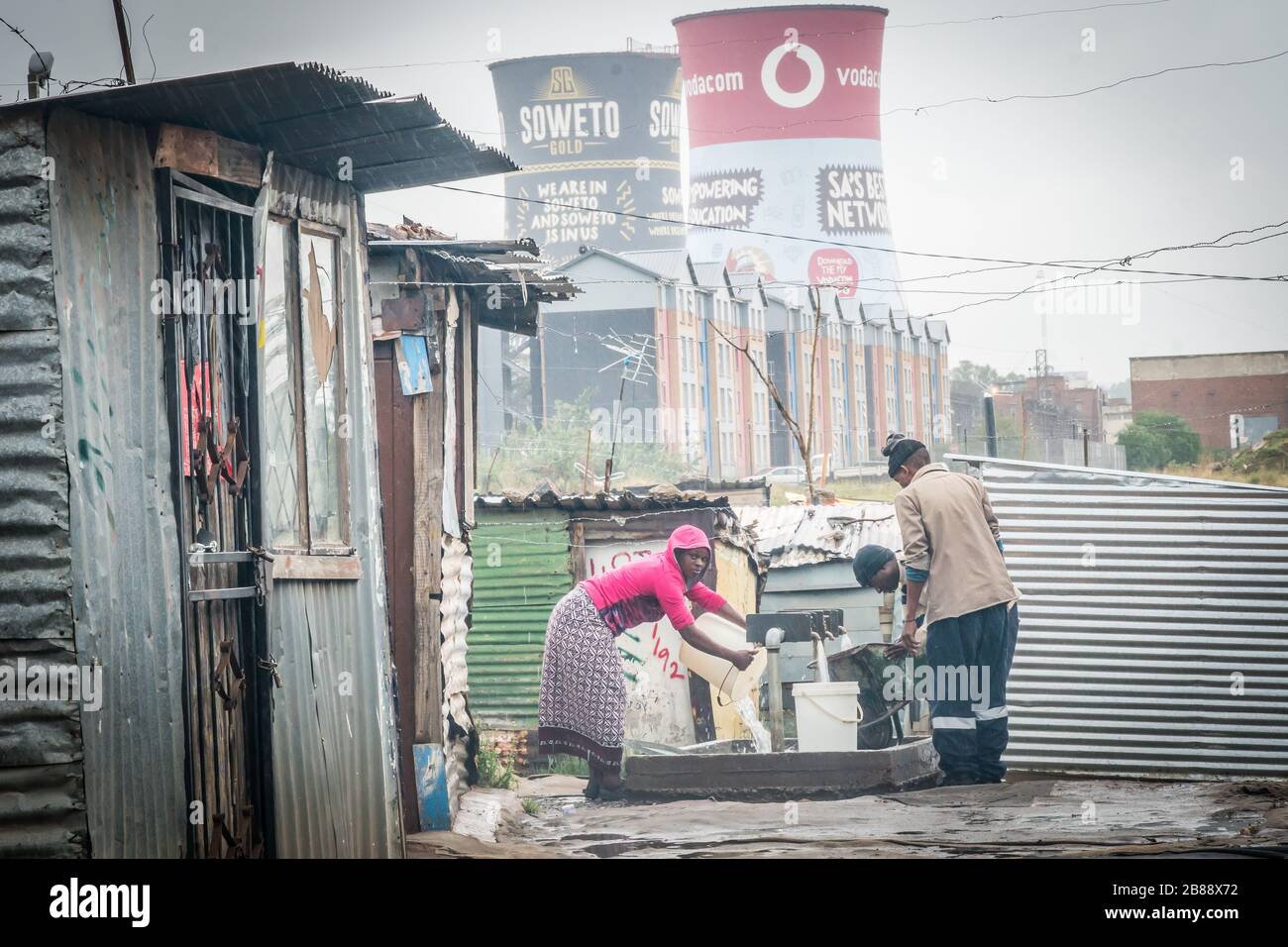 Soweto, Johannesburg, South Africa - December 5, 2019 - Shacks are not ...