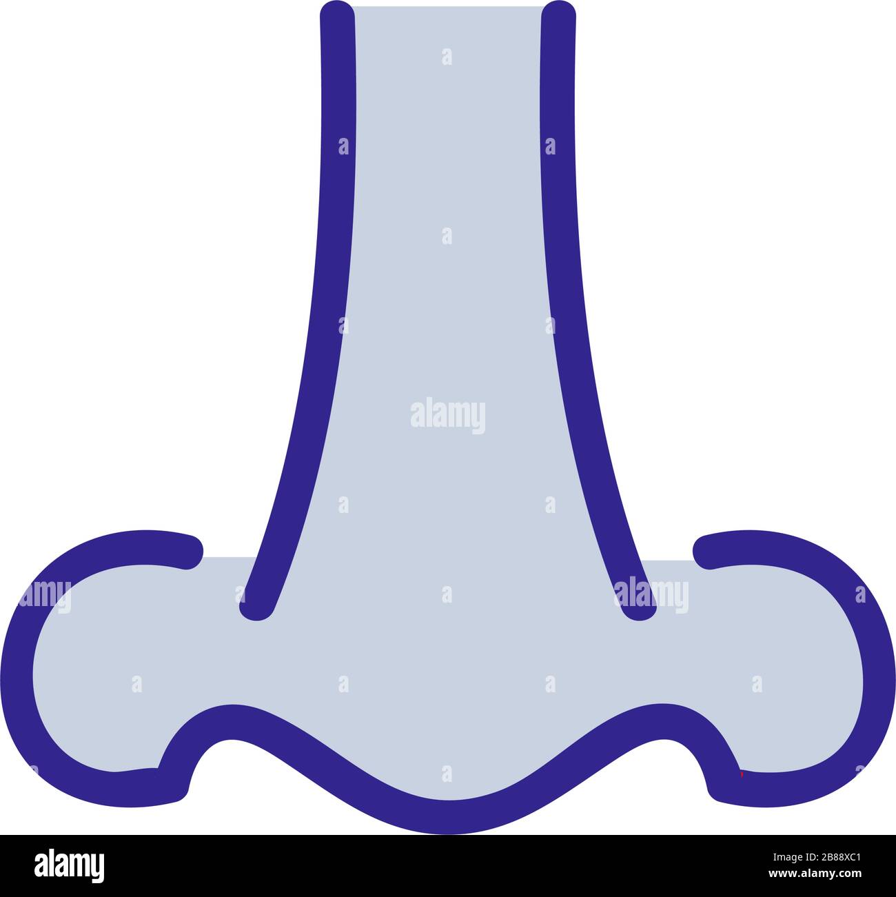 nose large nostrils icon vector outline illustration Stock Vector Image ...