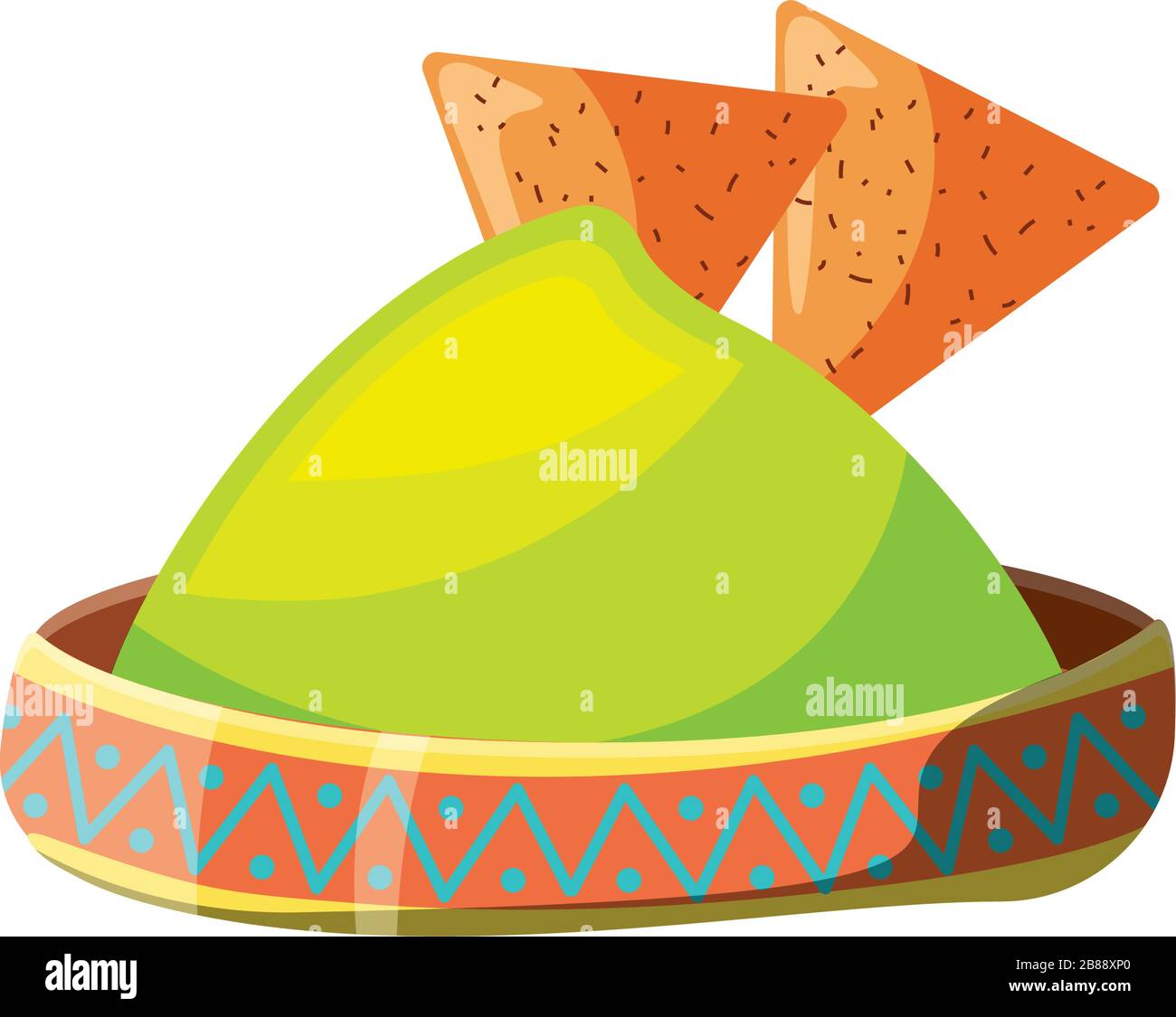 bowl with guacamole on white background vector illustration design ...