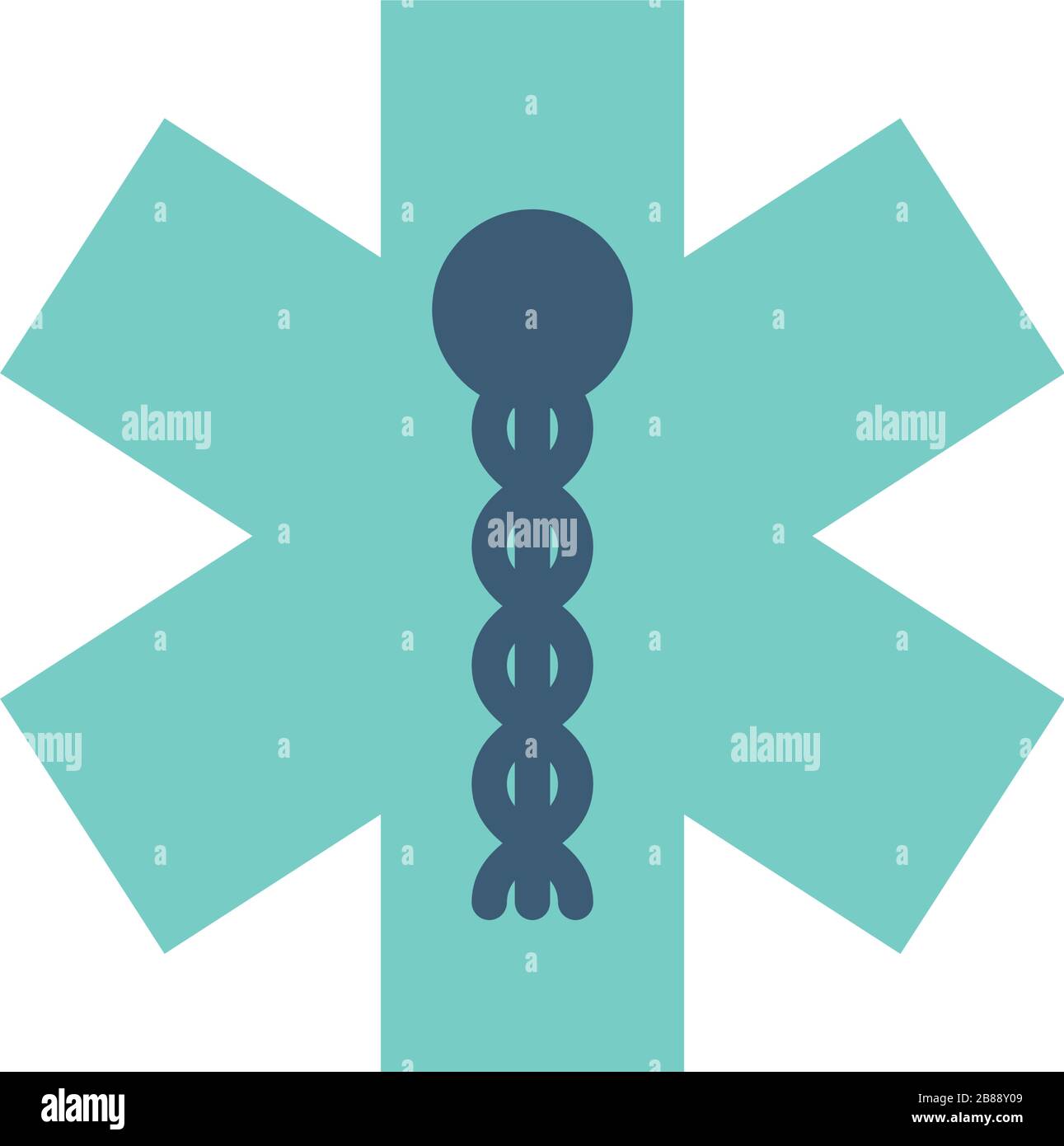 Isolated star of life flat style icon vector design Stock Vector Image ...