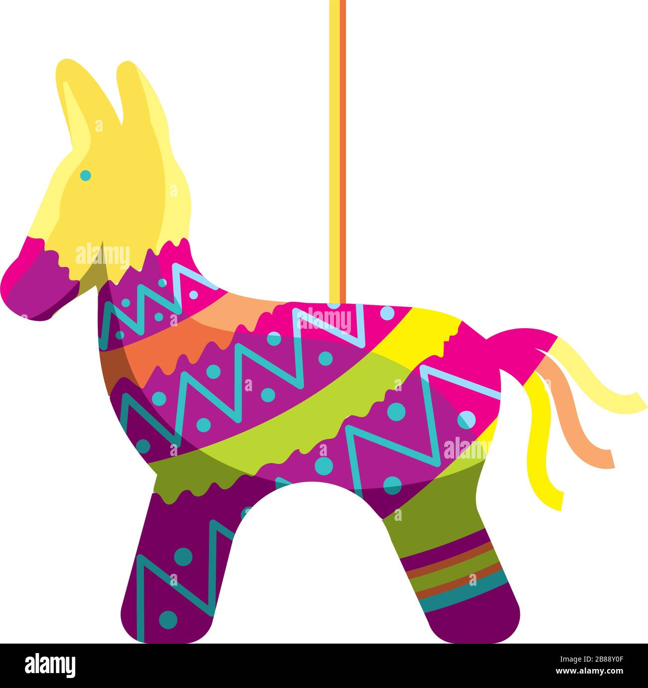 mexican party pinata on white background vector illustration design ...