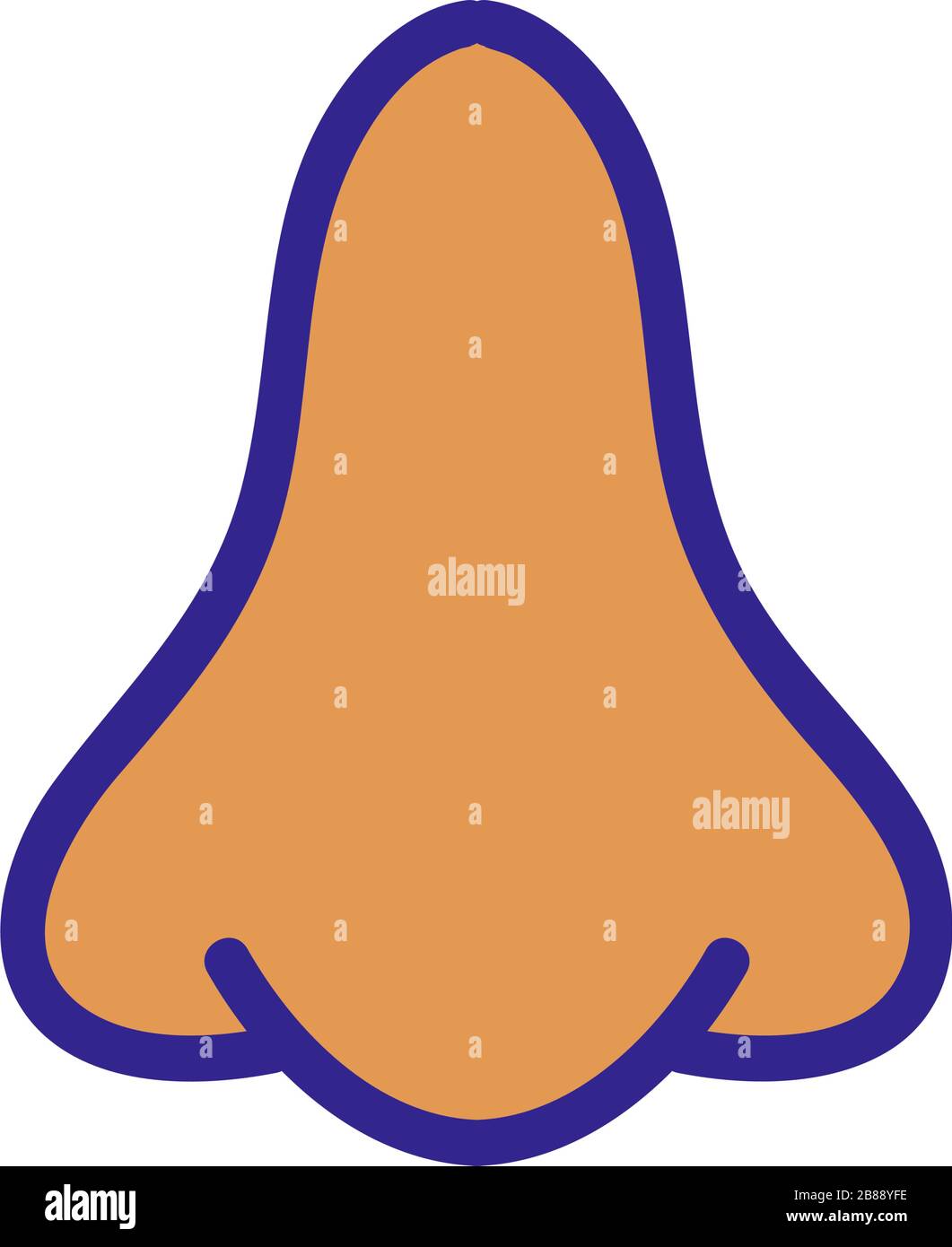 a normal nose icon vector outline illustration Stock Vector Image & Art ...