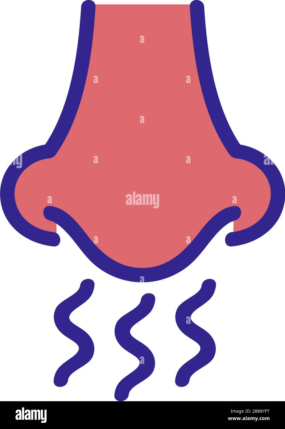 long nose icon vector outline illustration Stock Vector Image & Art - Alamy