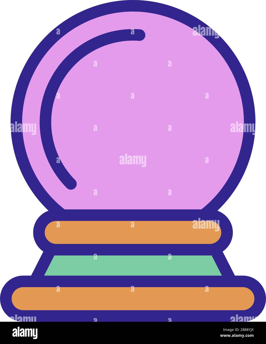 magic ball icon vector outline illustration Stock Vector Image & Art ...