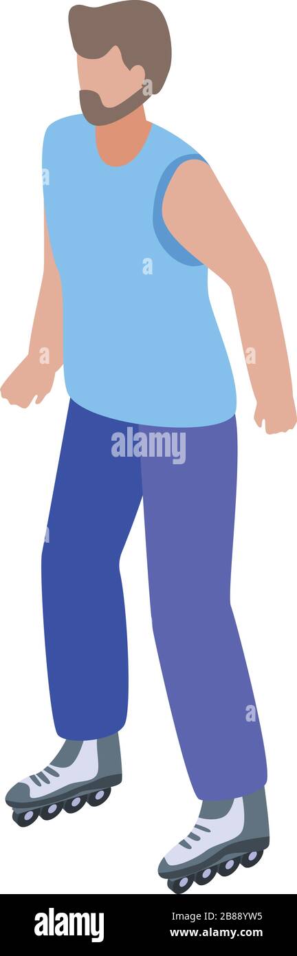 Roller skating boy icon hi-res stock photography and images - Alamy