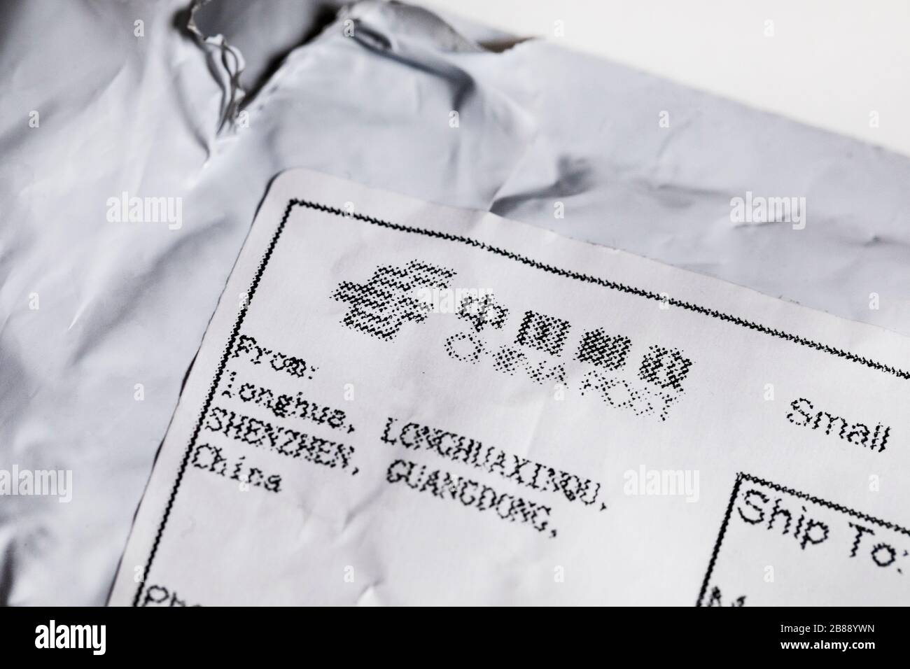 Shipping label from china hi-res stock photography and images - Alamy
