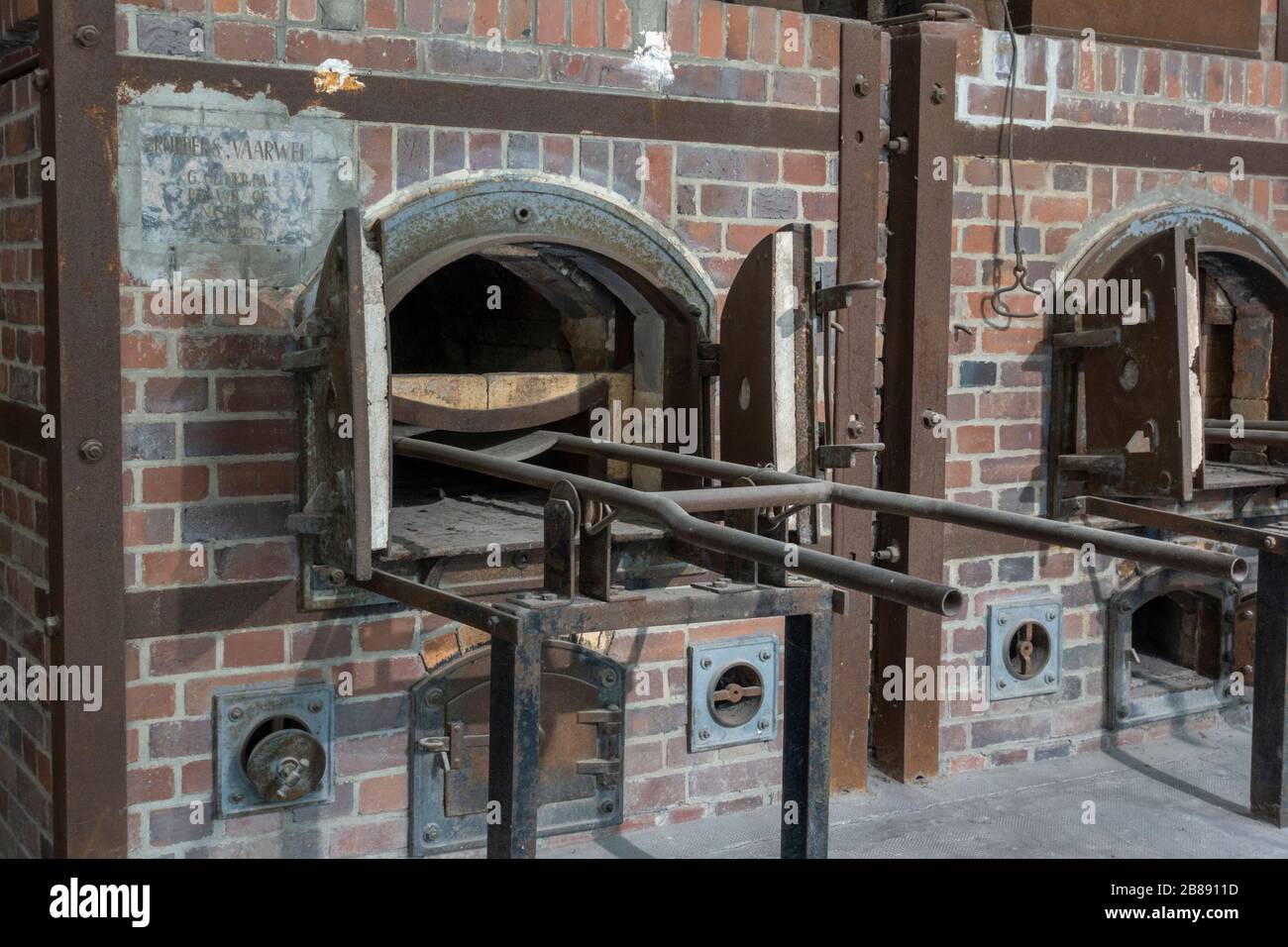 The ovens in the second Crematoria building, Barrack X, the former Nazi ...