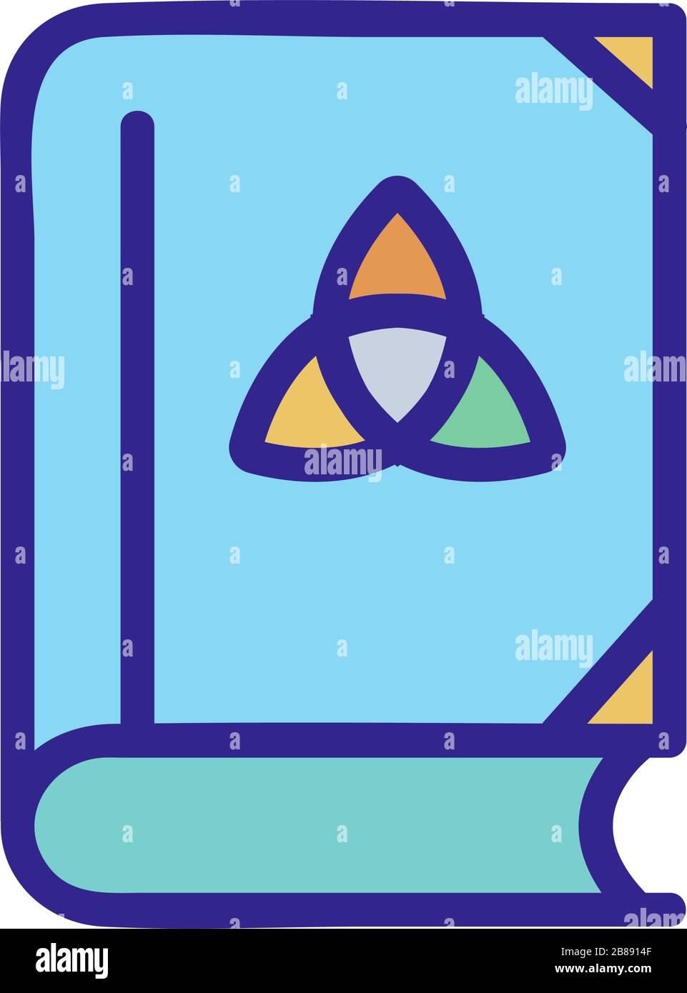 the book of wizard icon vector outline illustration Stock Vector Image ...