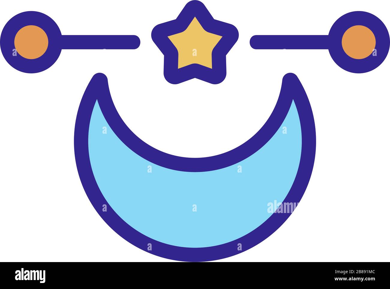 moon magic icon vector outline illustration Stock Vector Image & Art ...