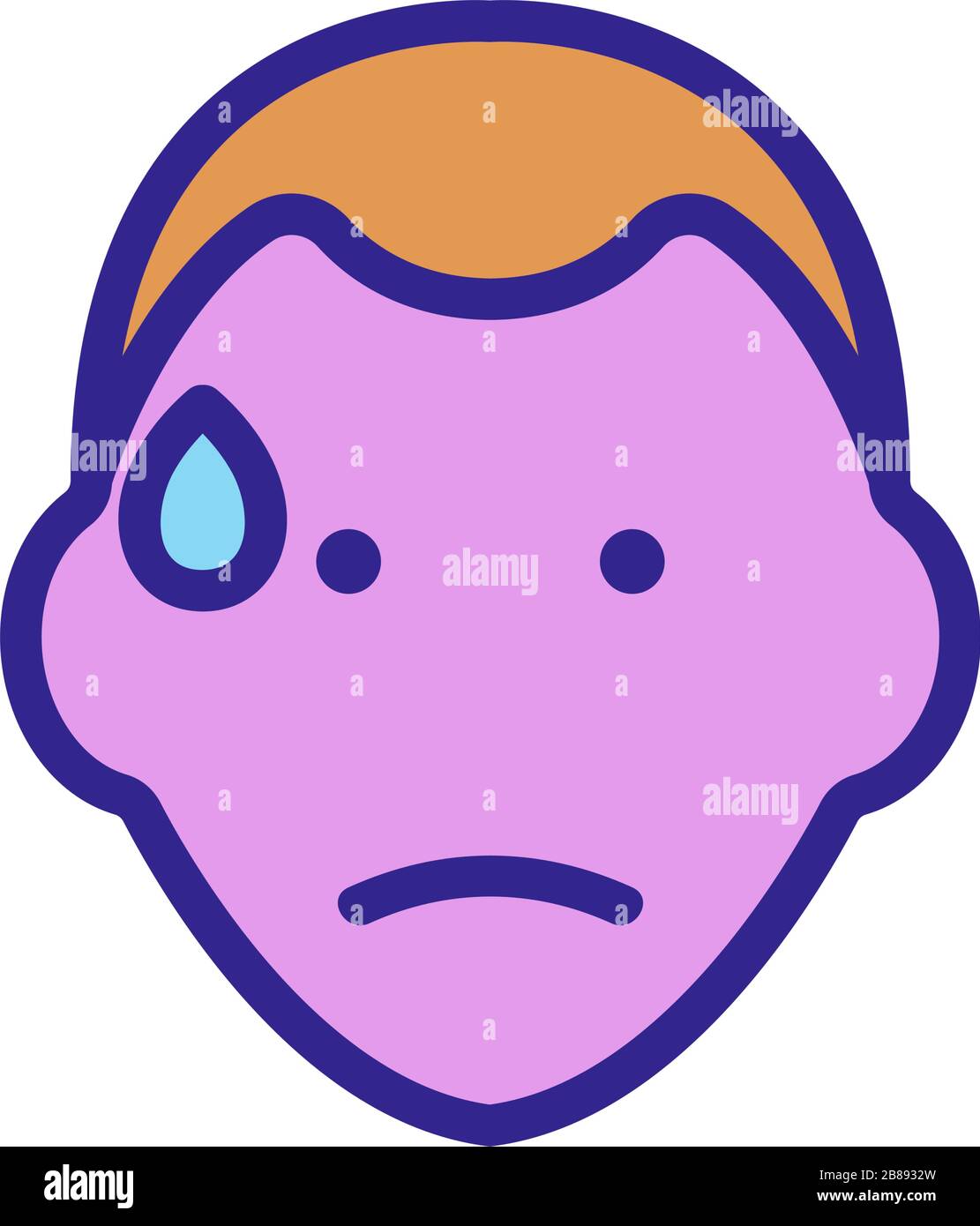 people sweat icon vector outline illustration Stock Vector Image & Art ...