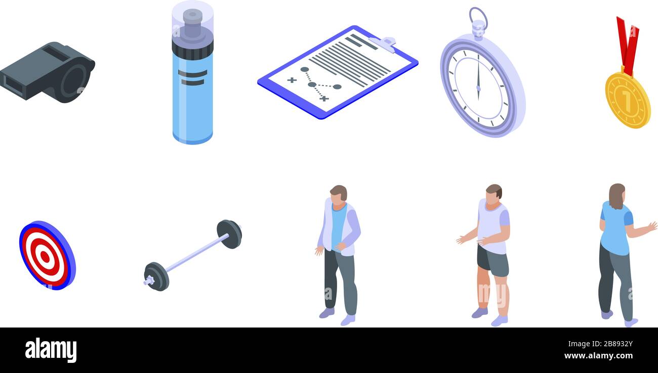 Fitness instructor coaching sport Cut Out Stock Images & Pictures - Alamy