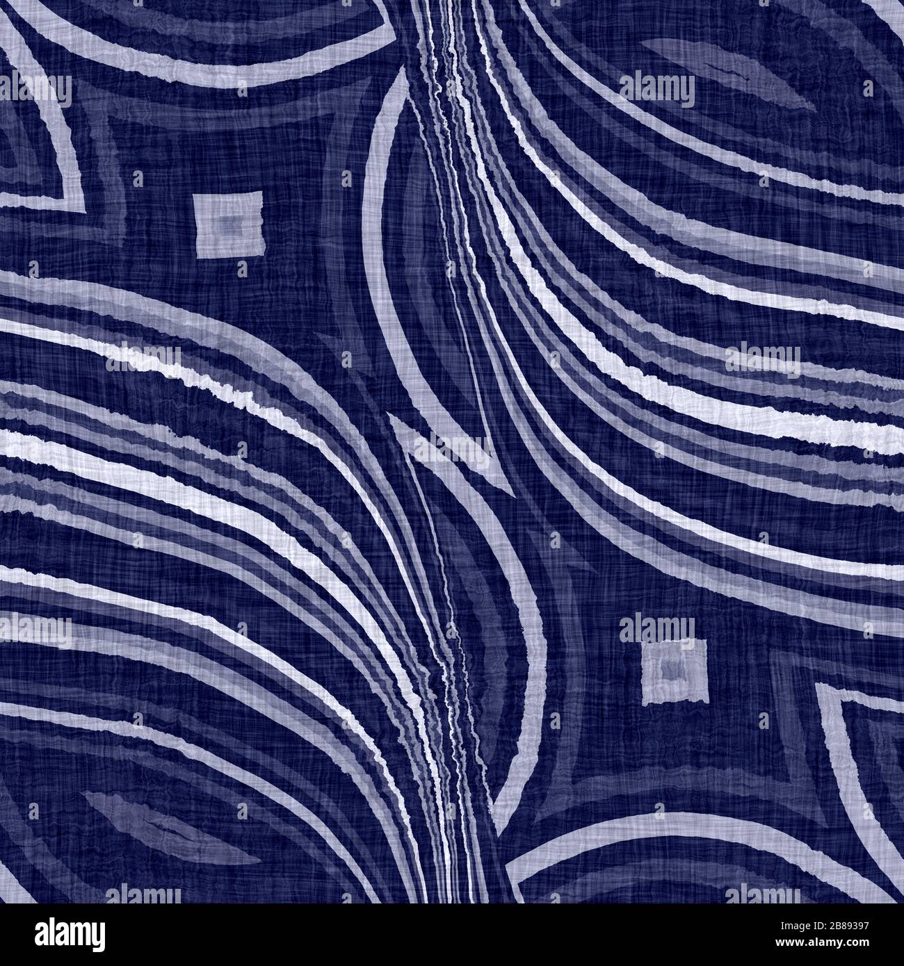 Indigo blue batik dyed chevron effect texture background. Seamless ...
