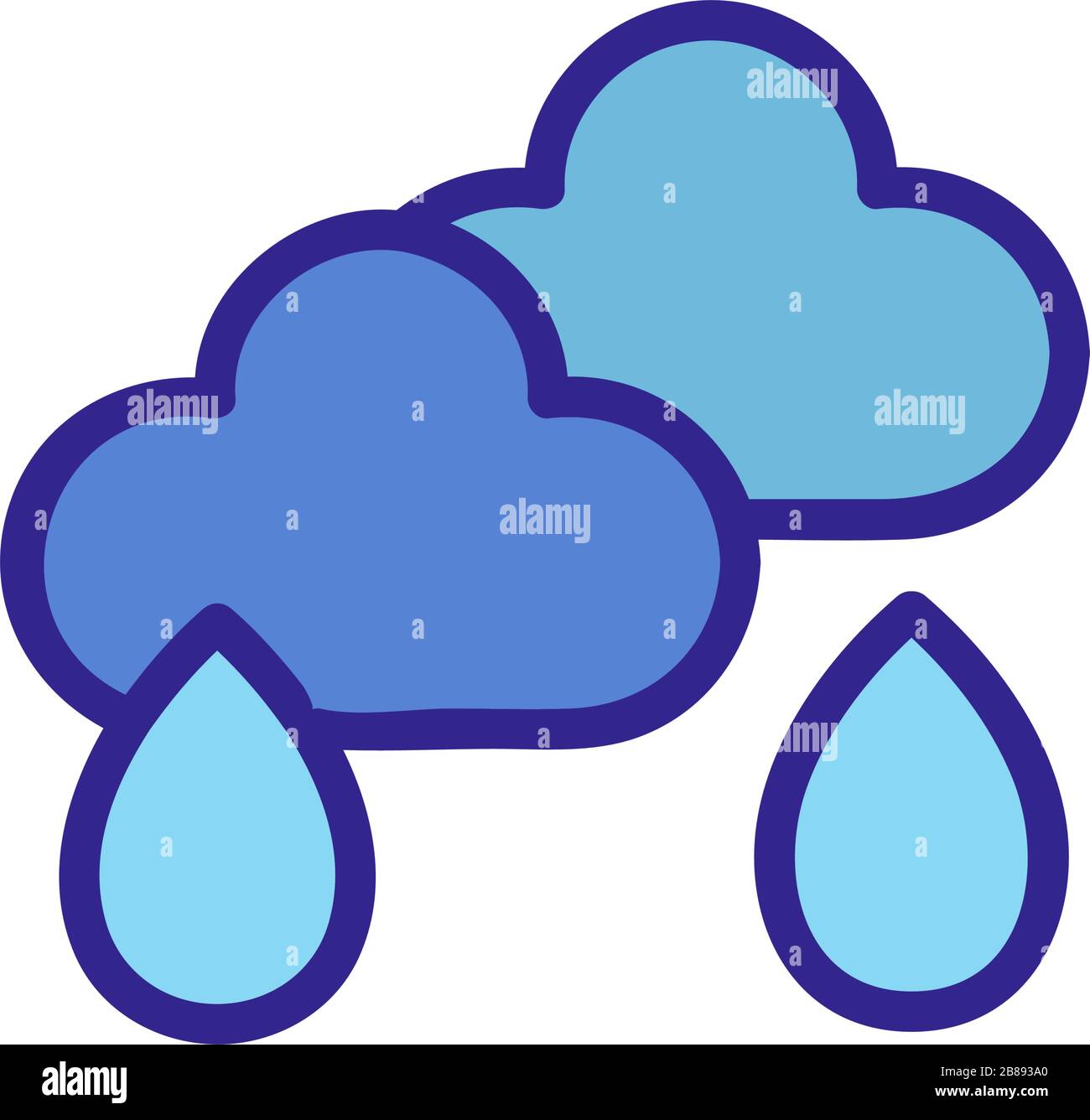 clouds rain icon vector outline illustration Stock Vector Image & Art ...