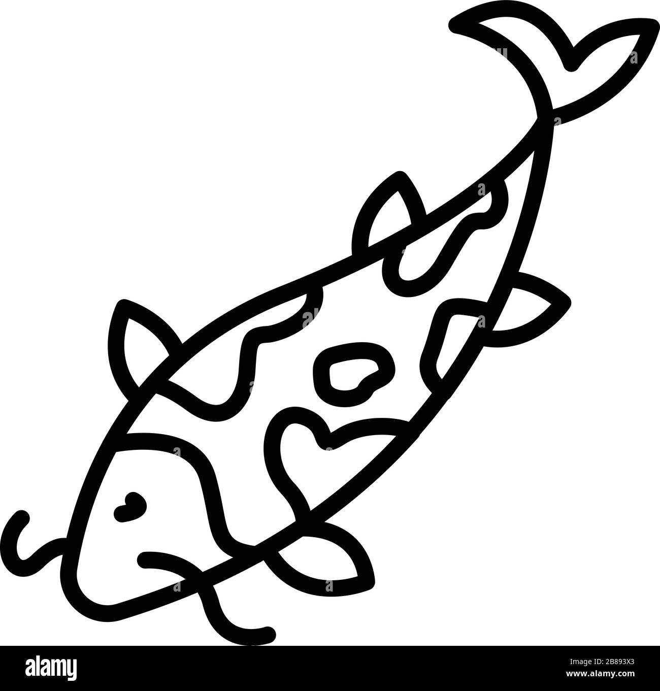 Koi carp fish icon, outline style Stock Vector Image & Art - Alamy