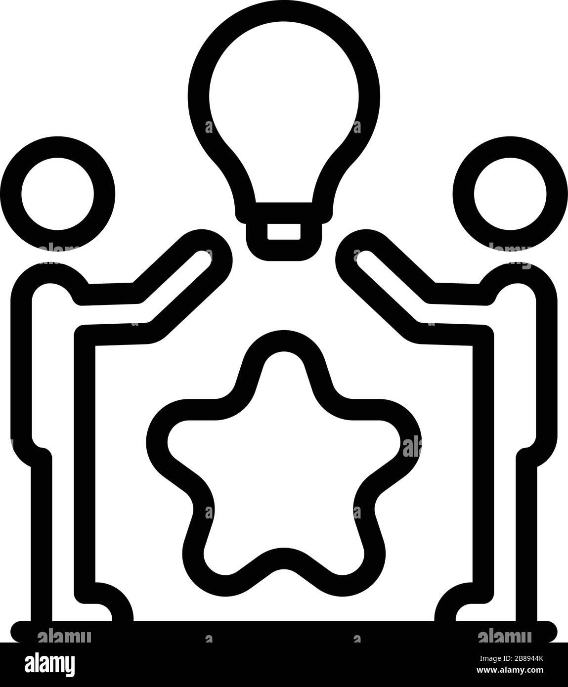 Teamwork innovation icon, outline style Stock Vector Image & Art - Alamy