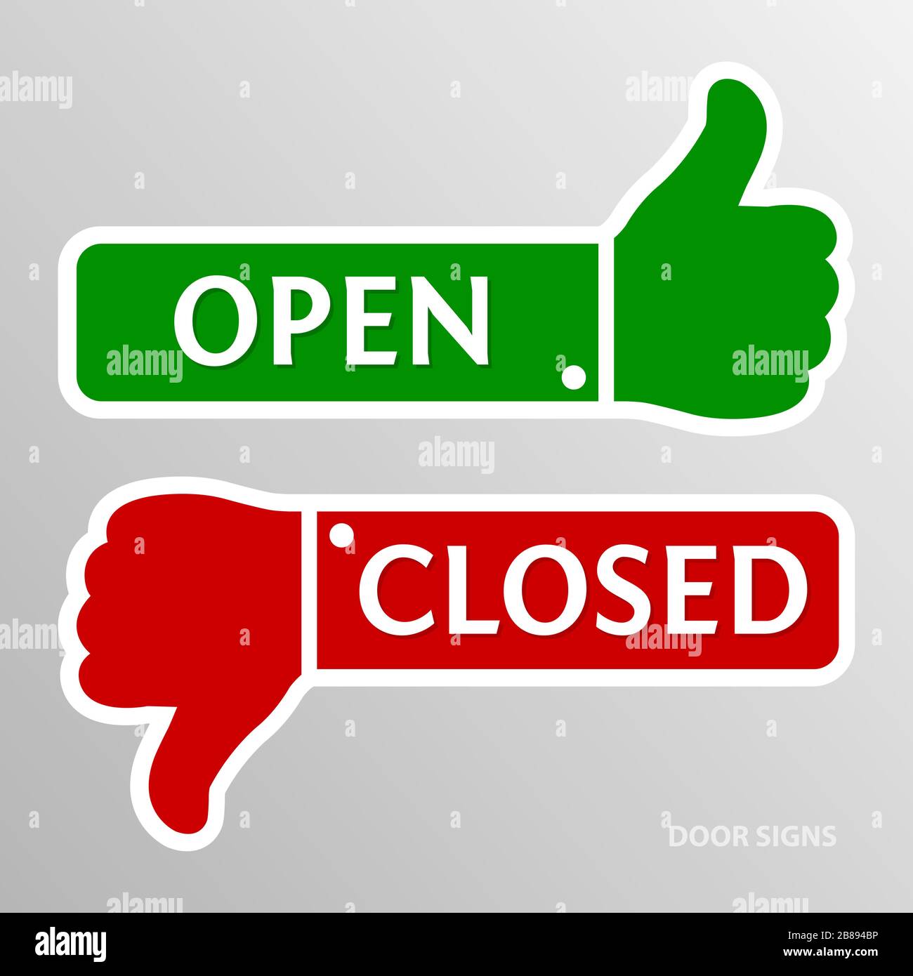 door plate green Open and red Closed Stock Vector Image & Art - Alamy