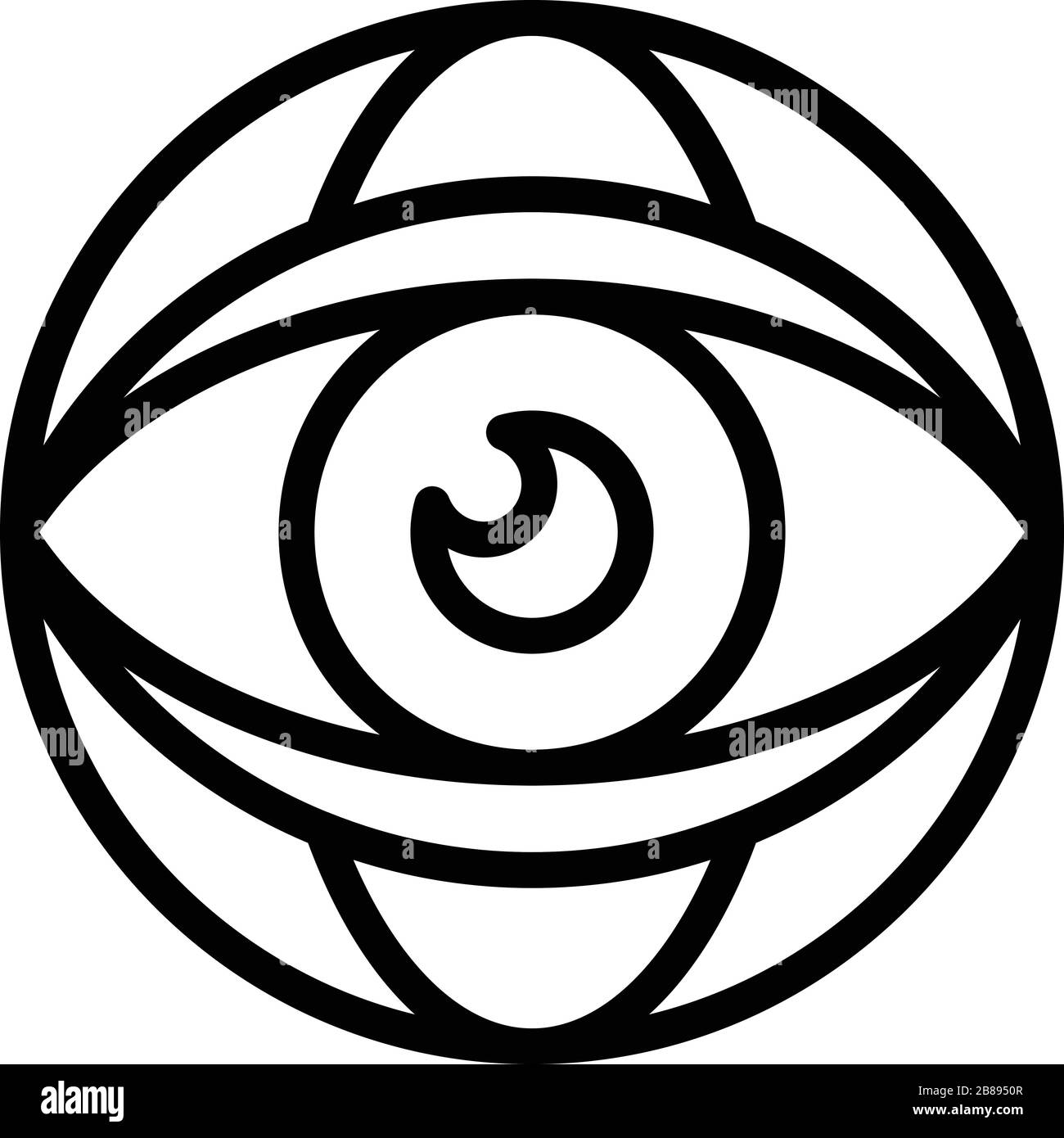 Global eye innovation icon, outline style Stock Vector Image & Art - Alamy