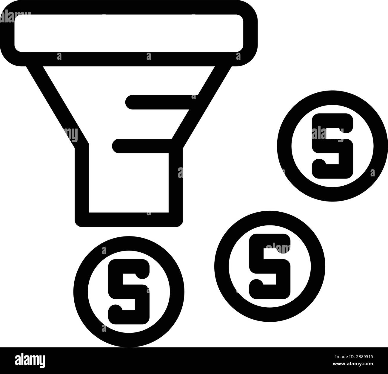 Conversion rate funnel icon, outline style Stock Vector Image & Art - Alamy