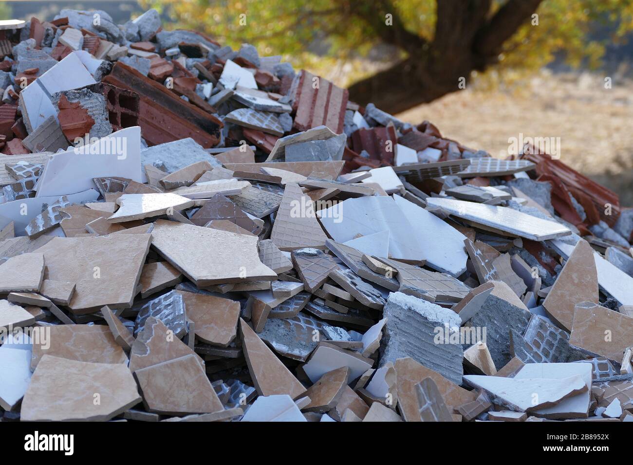 people pollute the environment they live in, concrete and brick remains ...