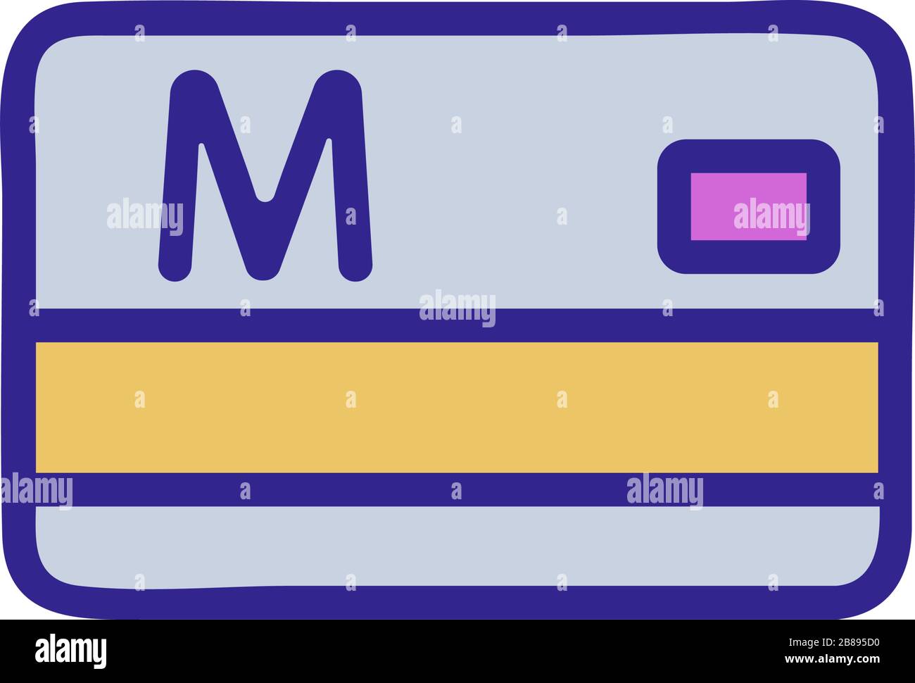 metro card ticket icon vector outline illustration Stock Vector Image ...