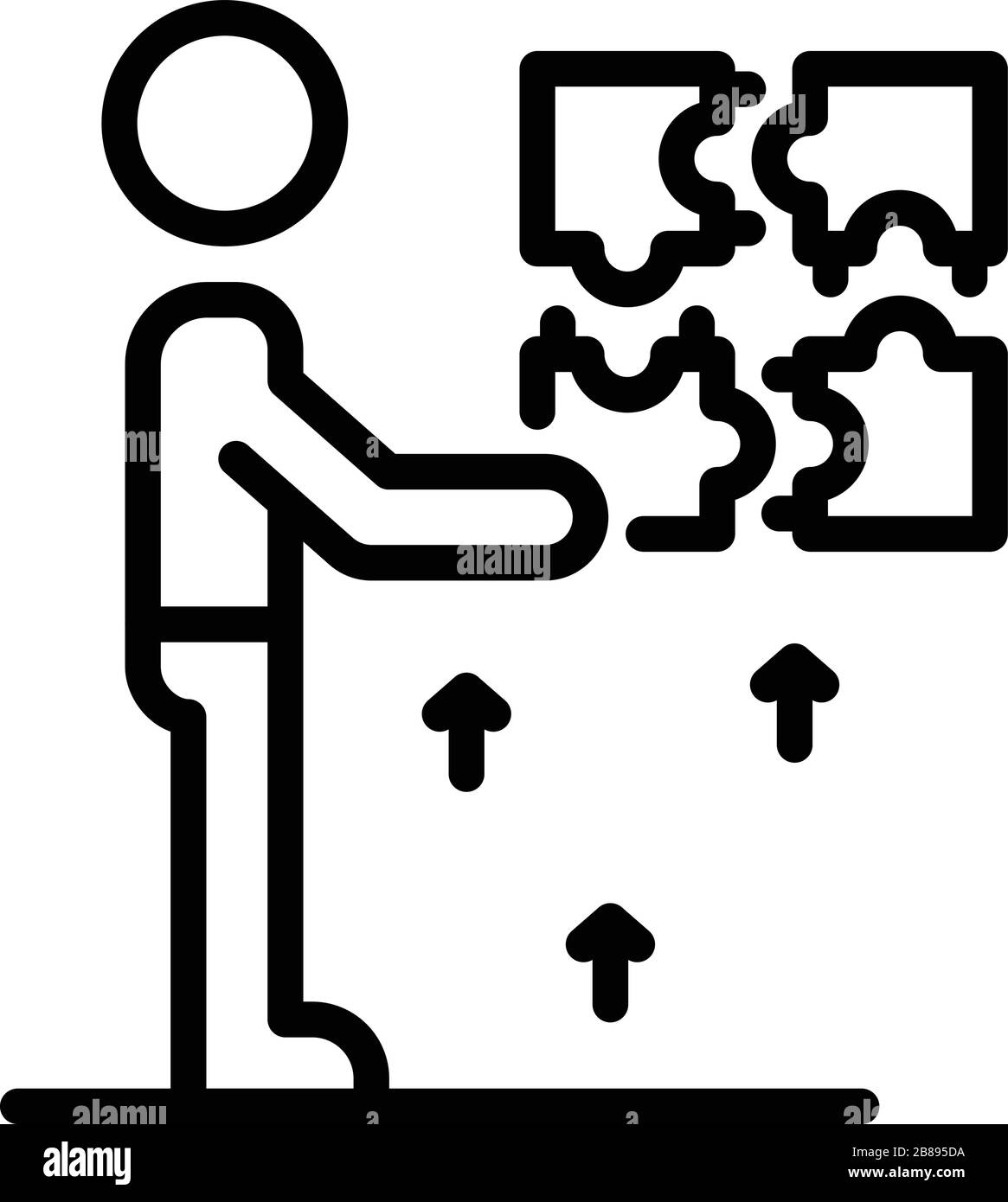 Puzzle resolve skill icon, outline style Stock Vector Image & Art - Alamy