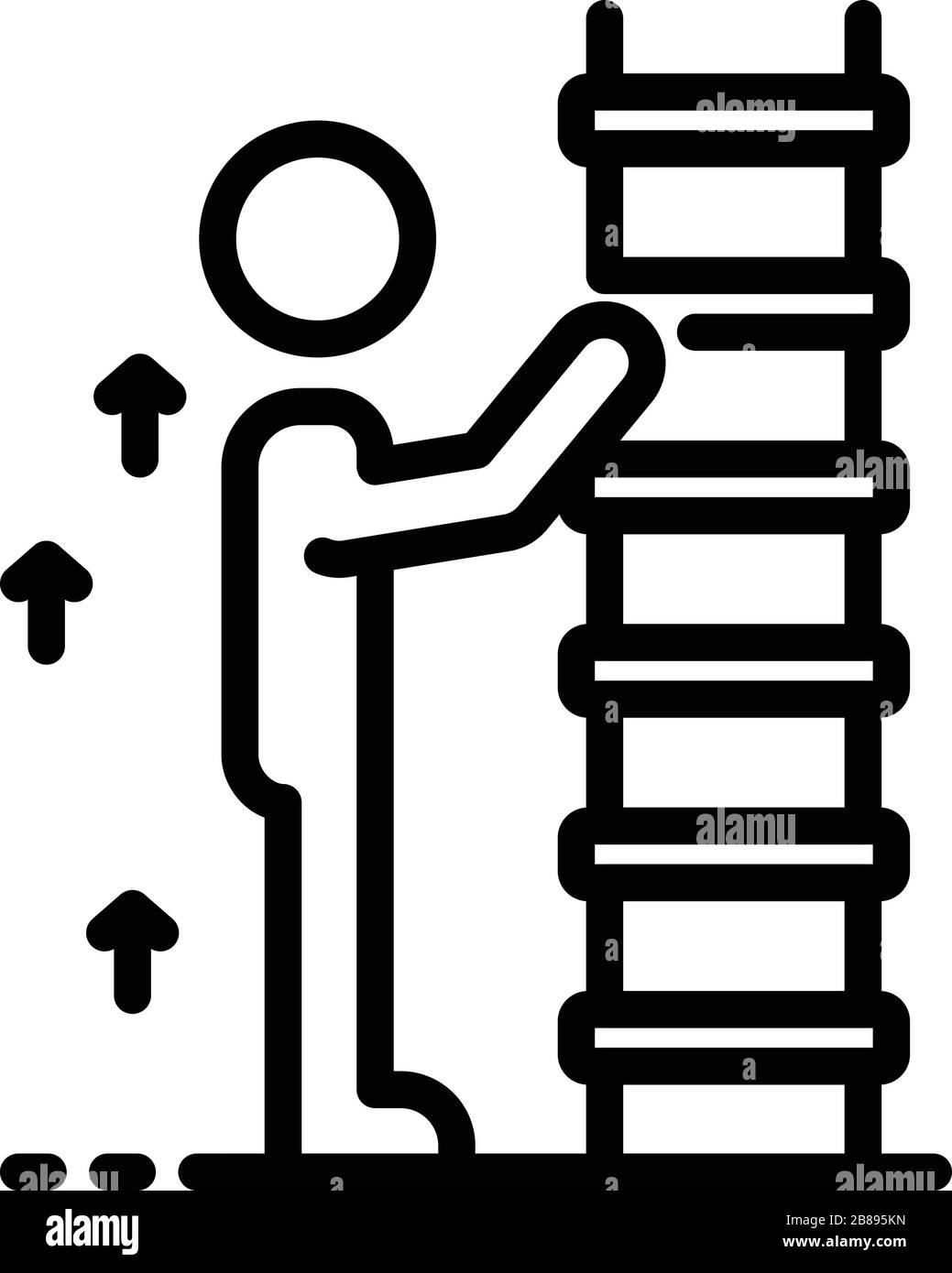 Business people climbing stairs Black and White Stock Photos & Images ...