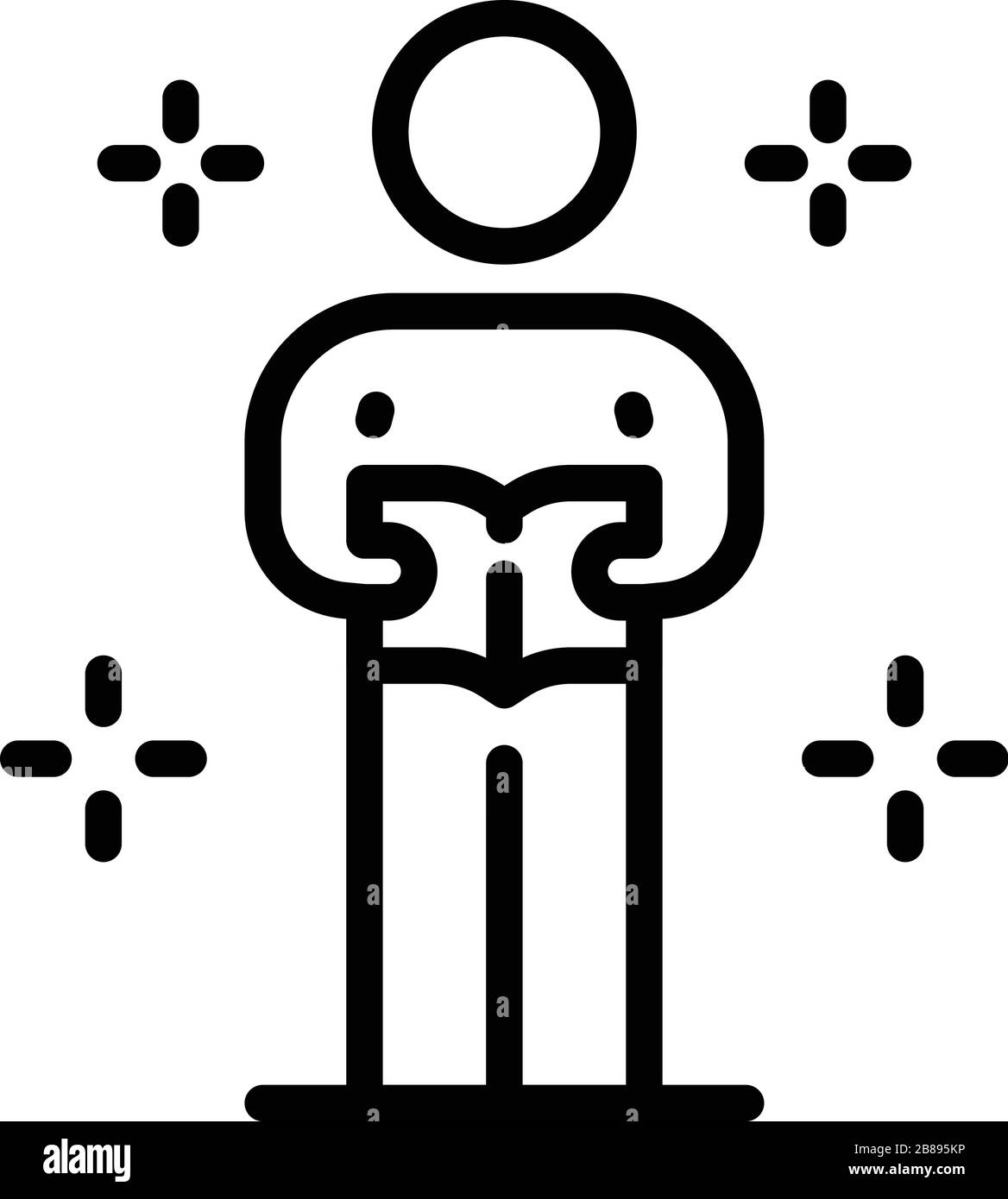 Reading book skill icon, outline style Stock Vector Image & Art - Alamy