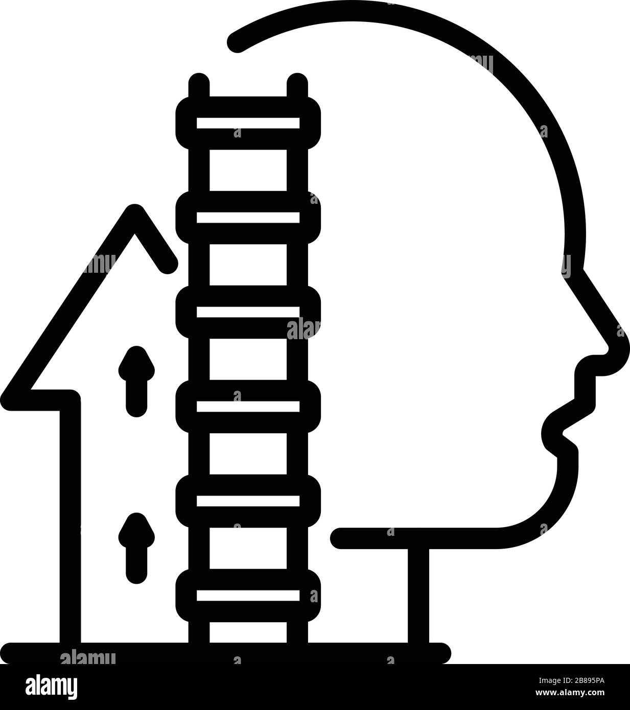 Ladder up skill icon, outline style Stock Vector Image & Art - Alamy