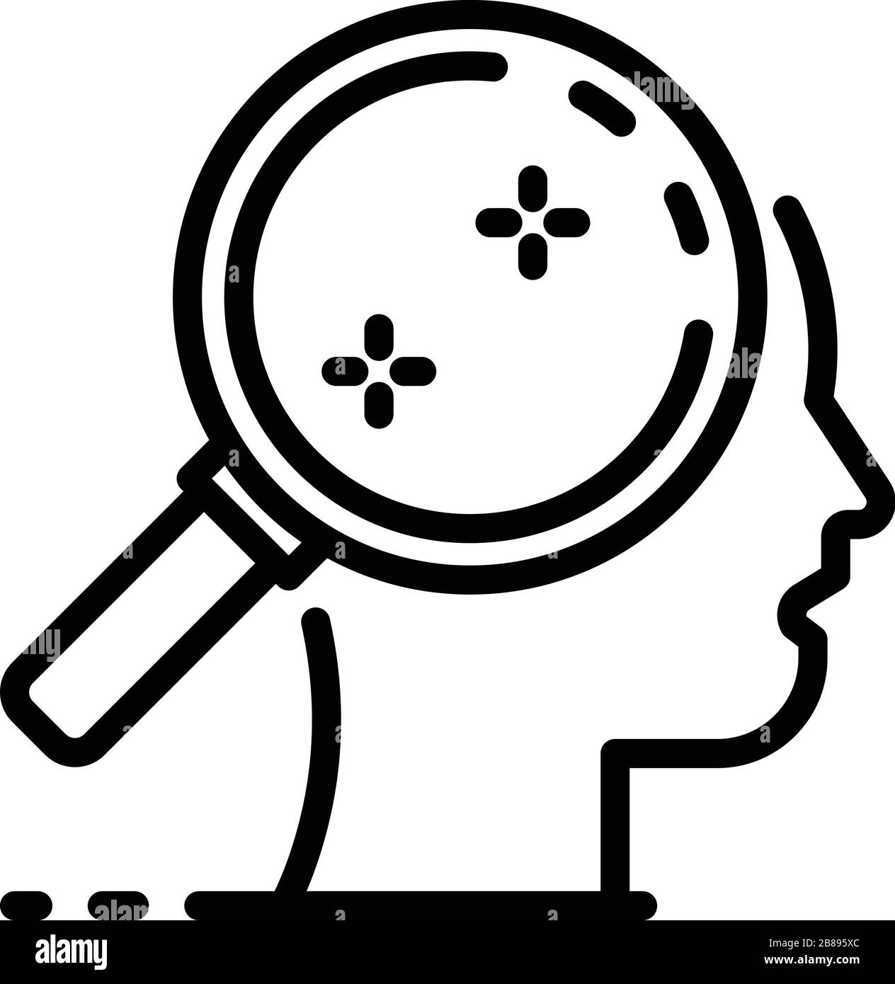 Magnifier life skills icon, outline style Stock Vector Image & Art - Alamy