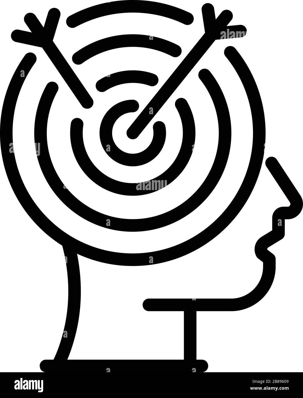 Mind target skill icon, outline style Stock Vector Image & Art - Alamy