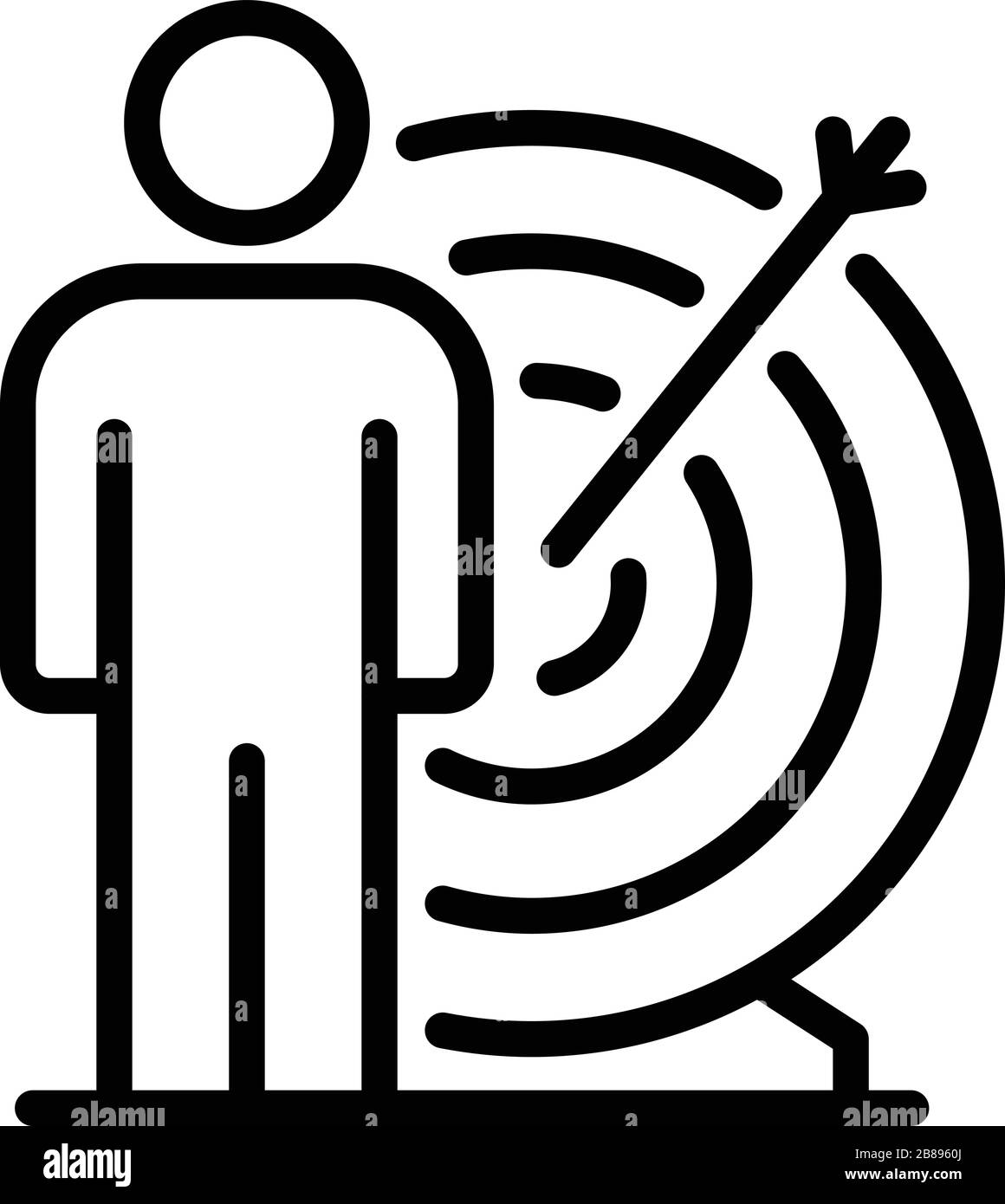 Working target skill icon, outline style Stock Vector Image & Art - Alamy