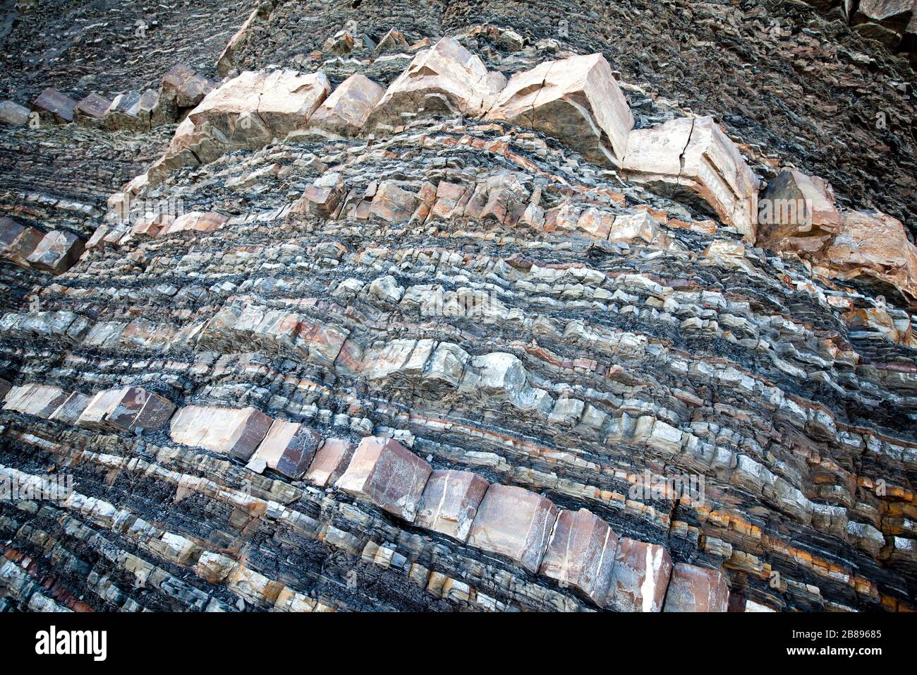 Geology Rock Cross Section Mountain High Resolution Stock Photography ...