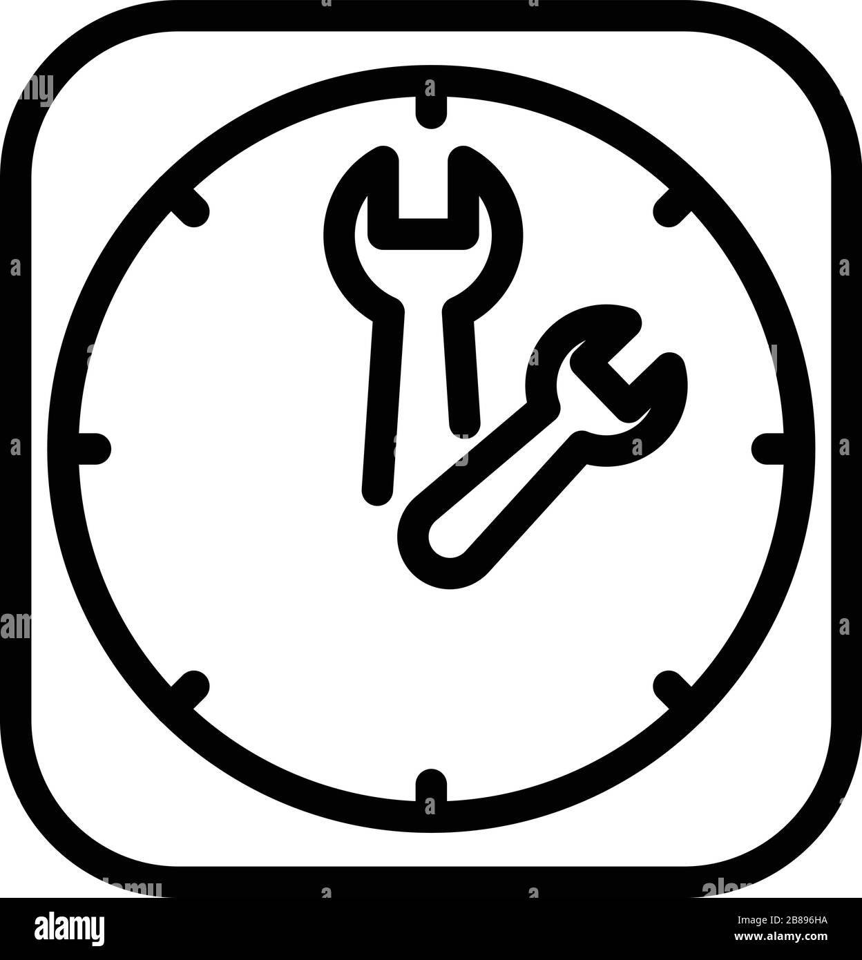 Wall clock repair icon, outline style Stock Vector Image & Art - Alamy