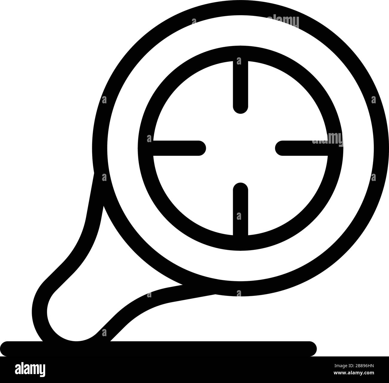 Magnifier target icon, outline style Stock Vector Image & Art - Alamy