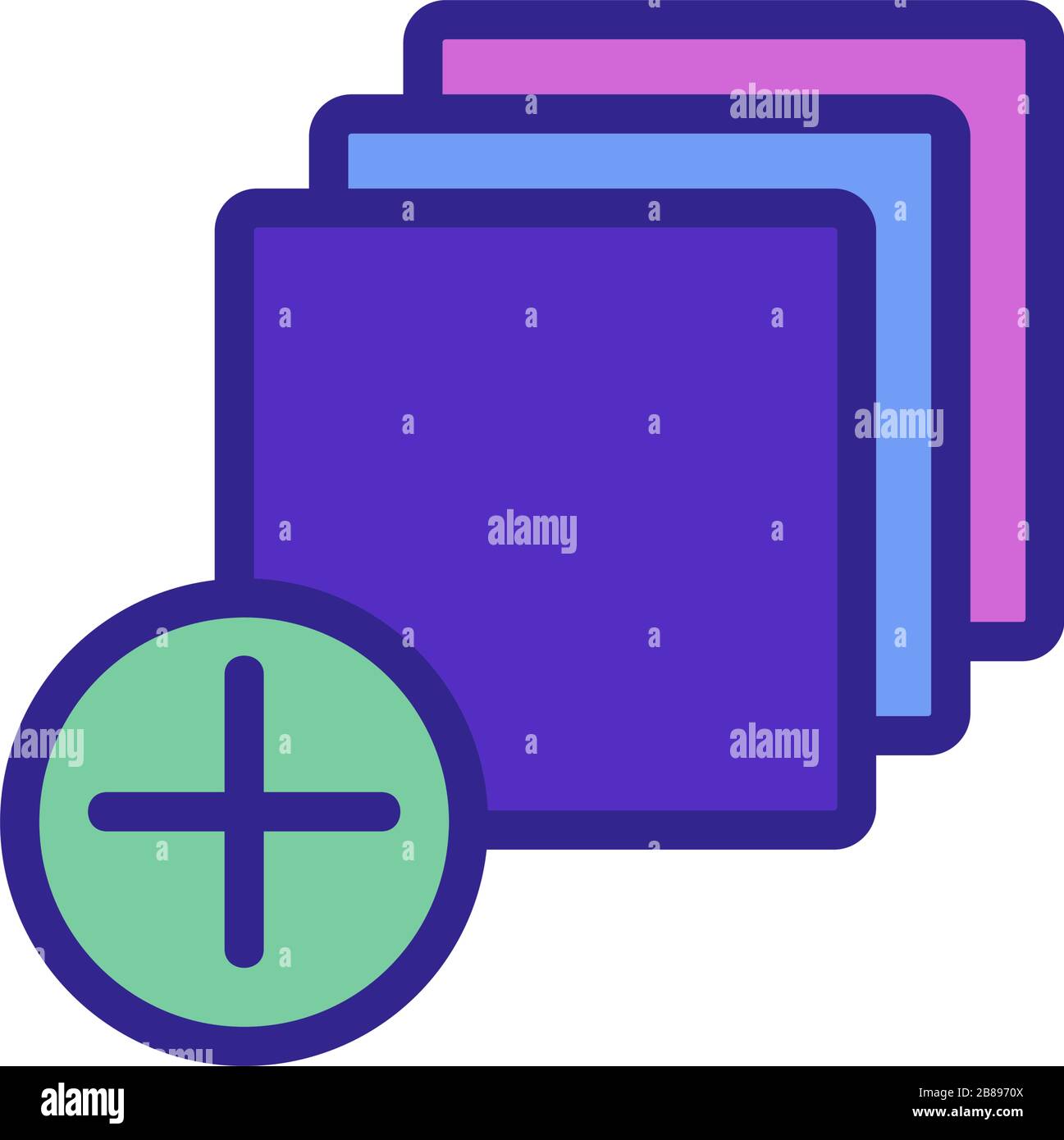 add one layer icon vector outline illustration Stock Vector Image & Art ...