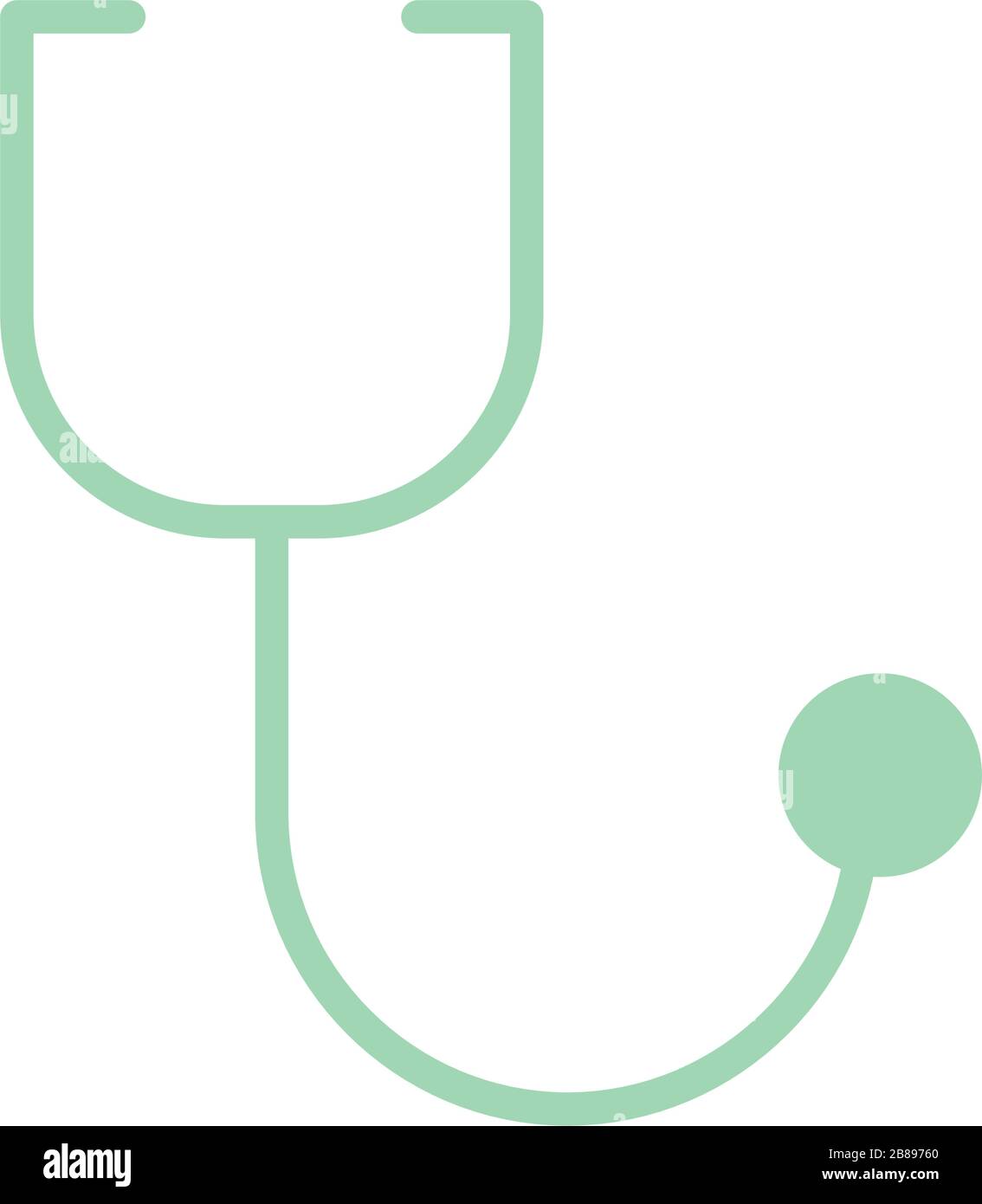 Isolated stethoscope flat style icon vector design Stock Vector Image ...