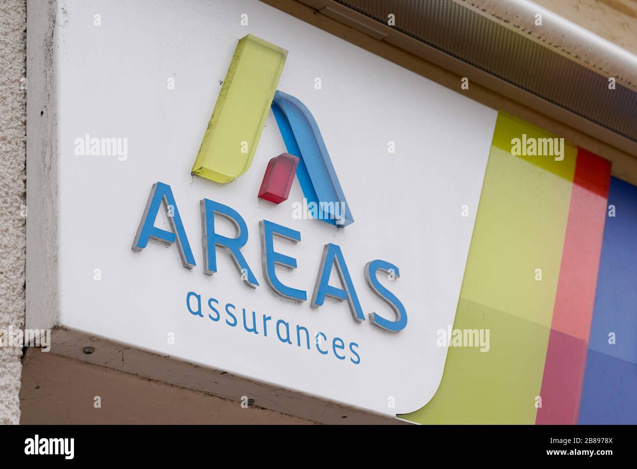 Bordeaux , Aquitaine / France - 03 11 2020 : areas insurance brand sign ...