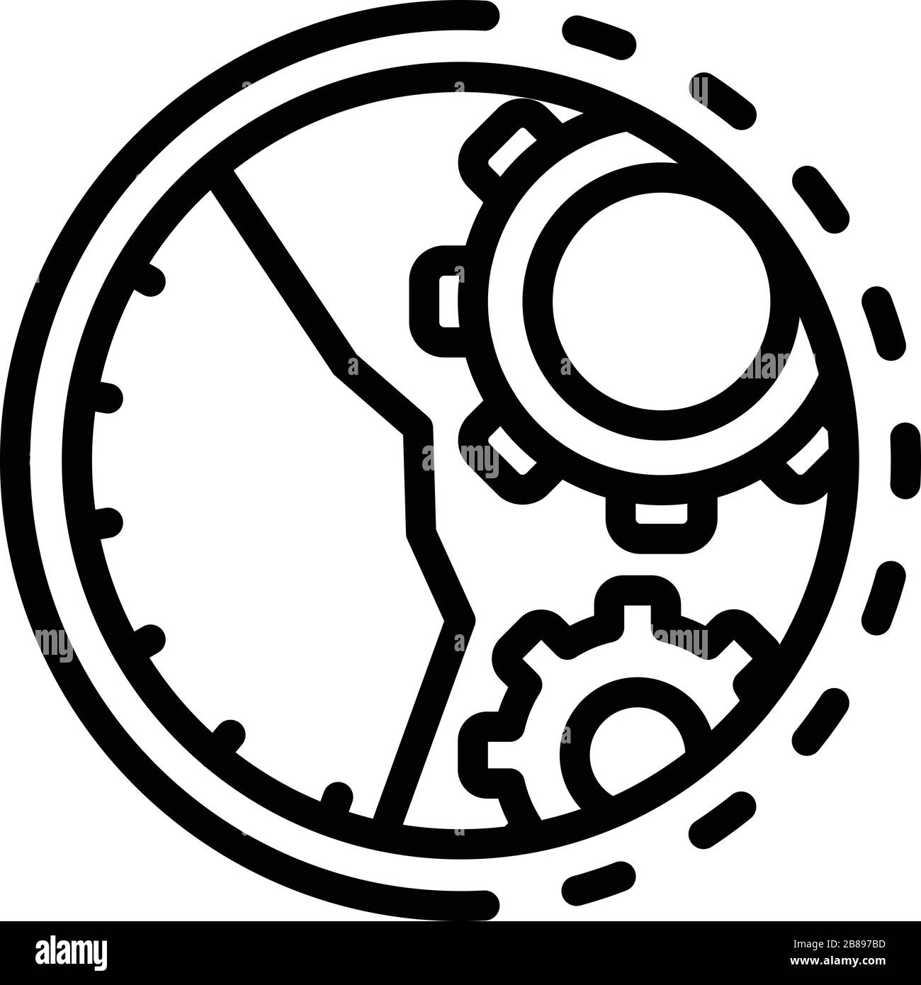 Fix function mechanical watch icon, outline style Stock Vector Image ...