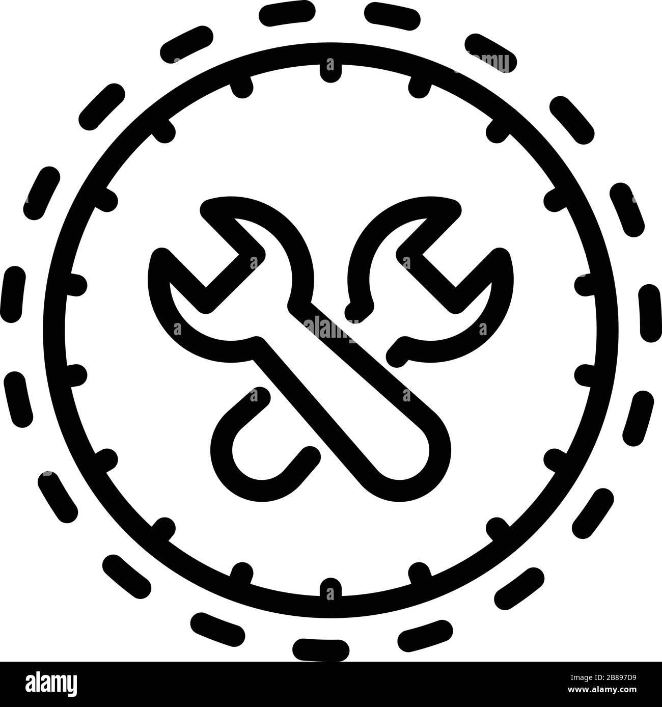 Wrench watch repair icon, outline style Stock Vector Image & Art - Alamy