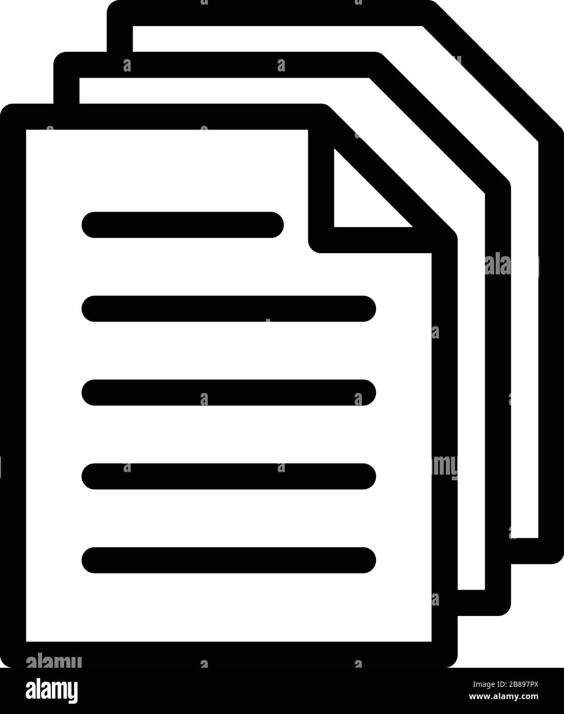 Summary papers icon, outline style Stock Vector Image & Art - Alamy